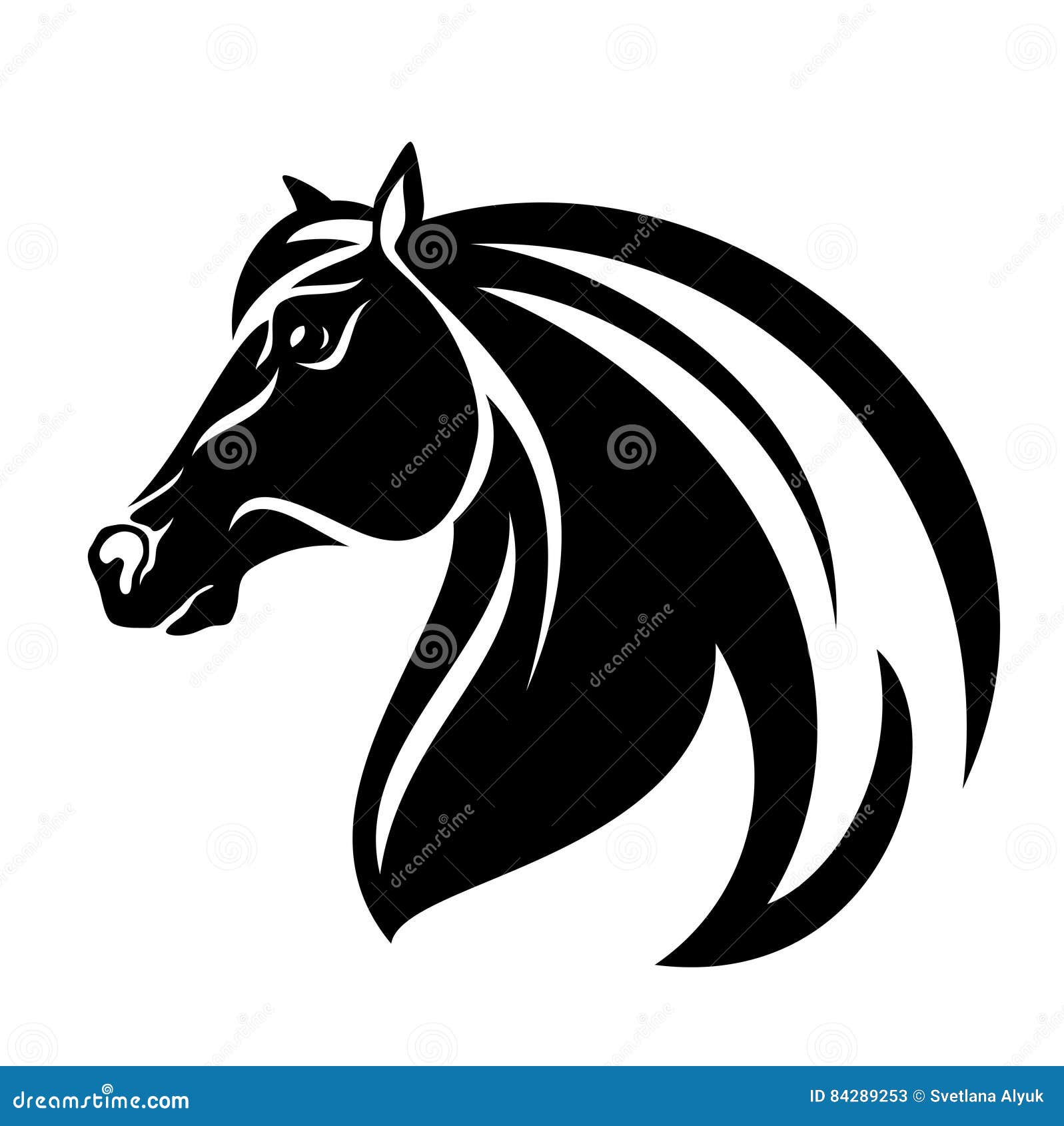 Diseño Del Vector De La Cabeza De Caballo Ilustración del Vector ...