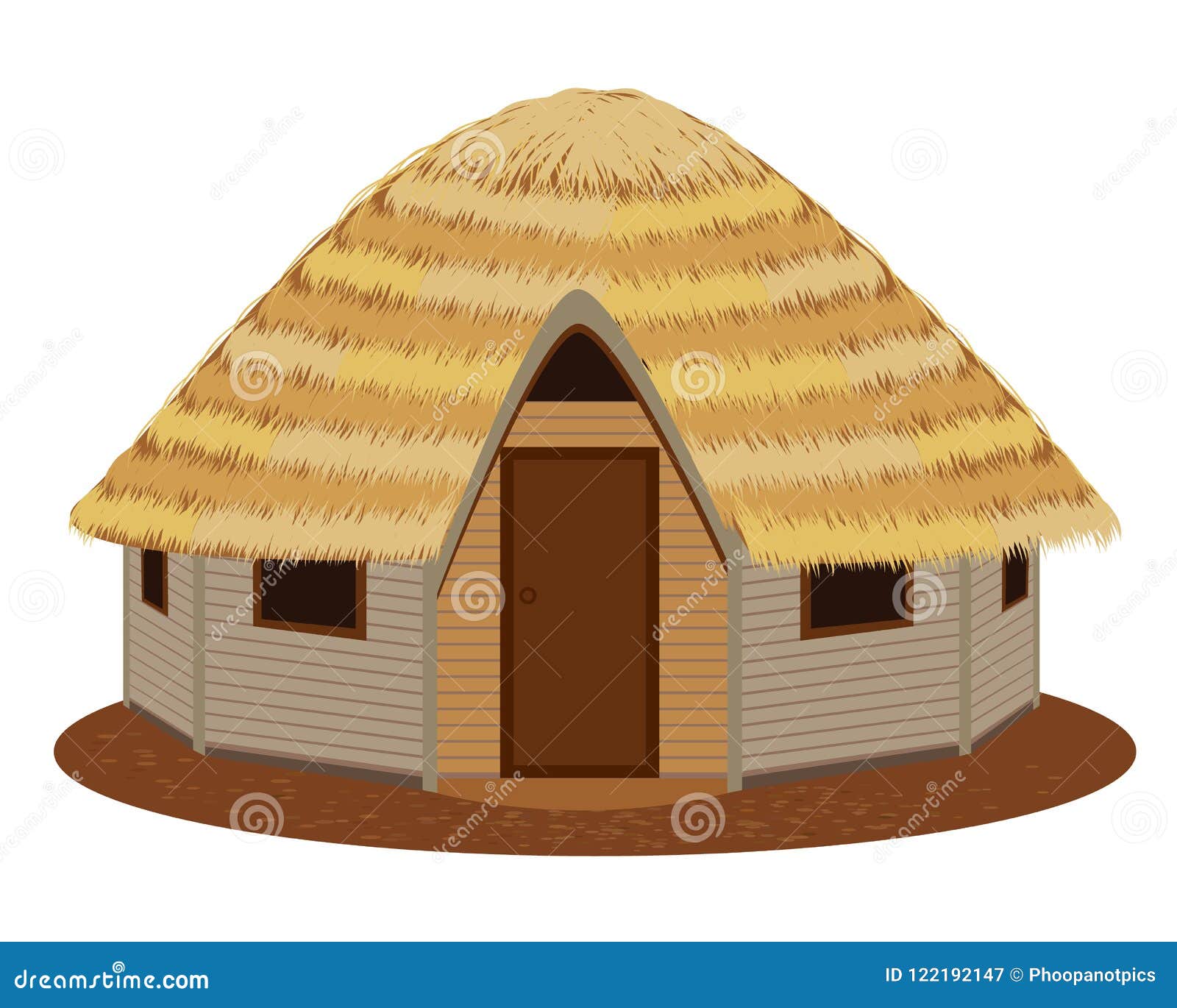 Diseño Del Vector De La Choza De La Paja Ilustración del Vector ...