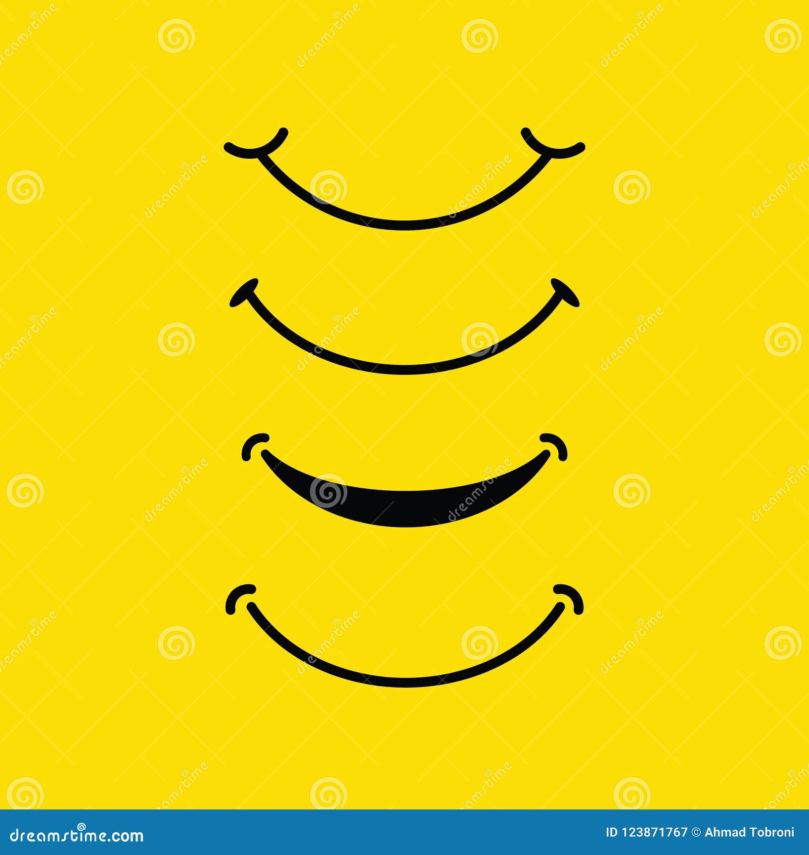 Diseño Determinado De La Plantilla Del Vector De La Sonrisa Ilustración ...