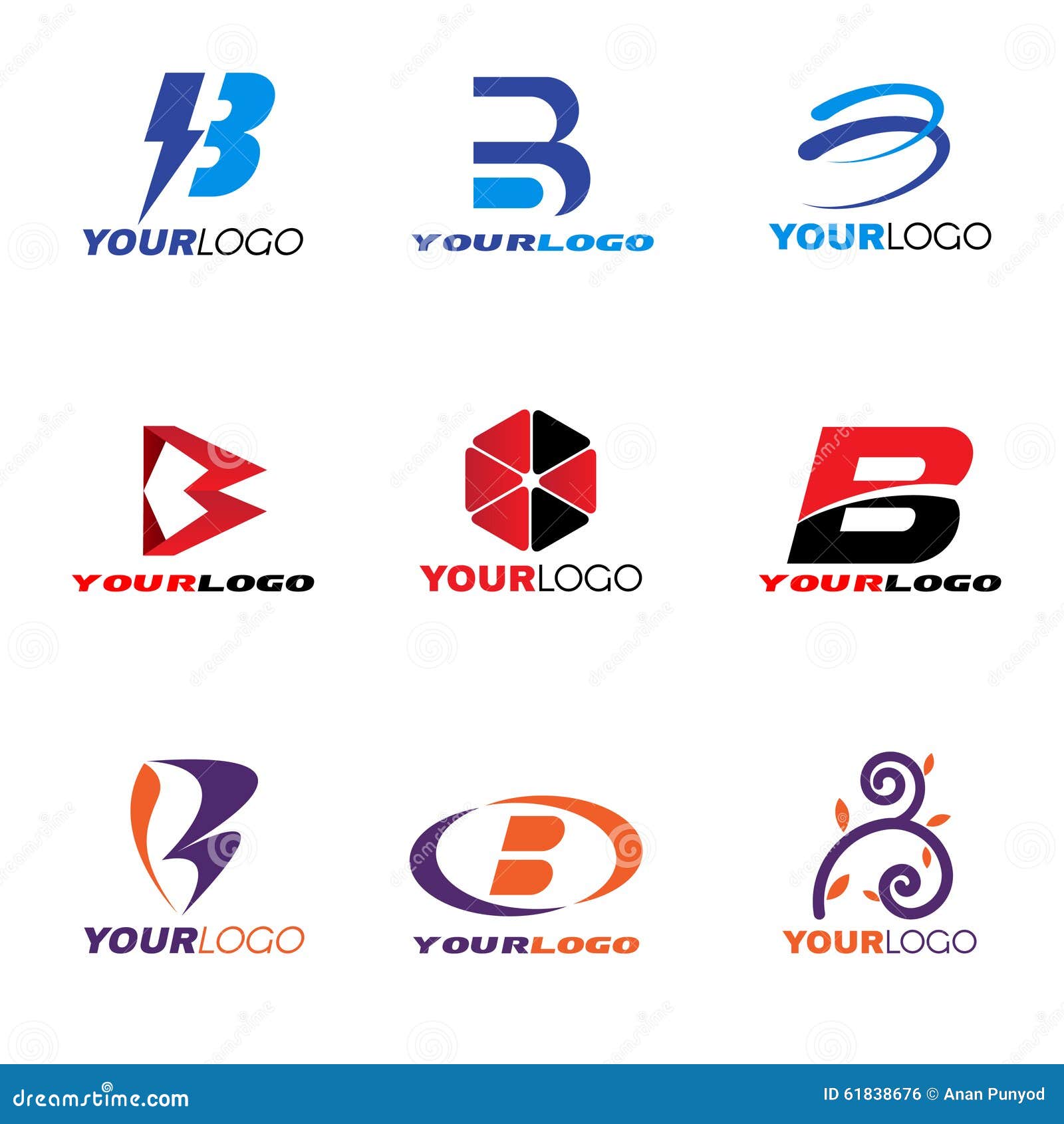 Diseño Determinado Del Vector Del Logotipo De La Letra B Ilustración ...