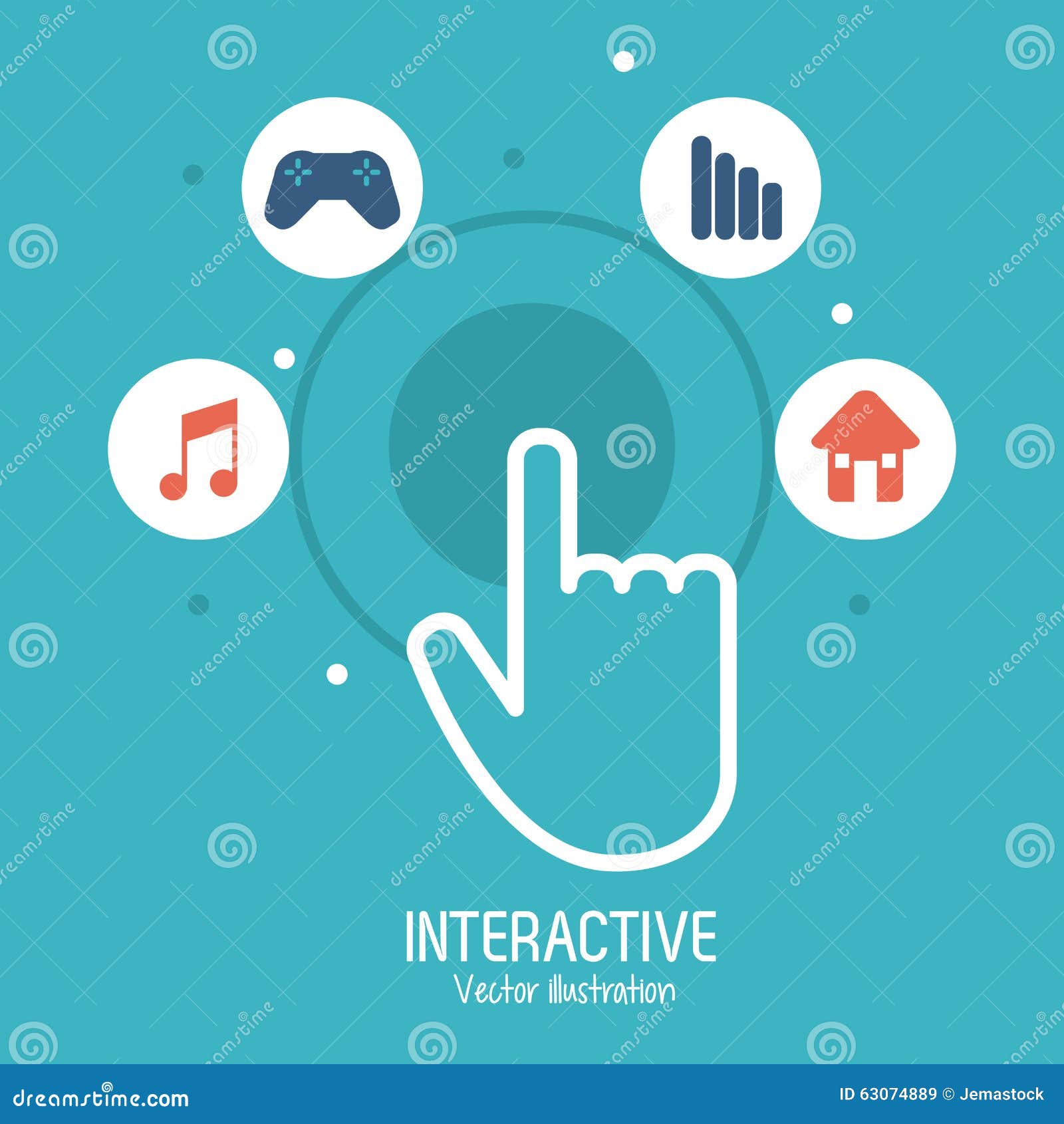 Diseño Interactivo De La Tecnología Ilustración del Vector ...