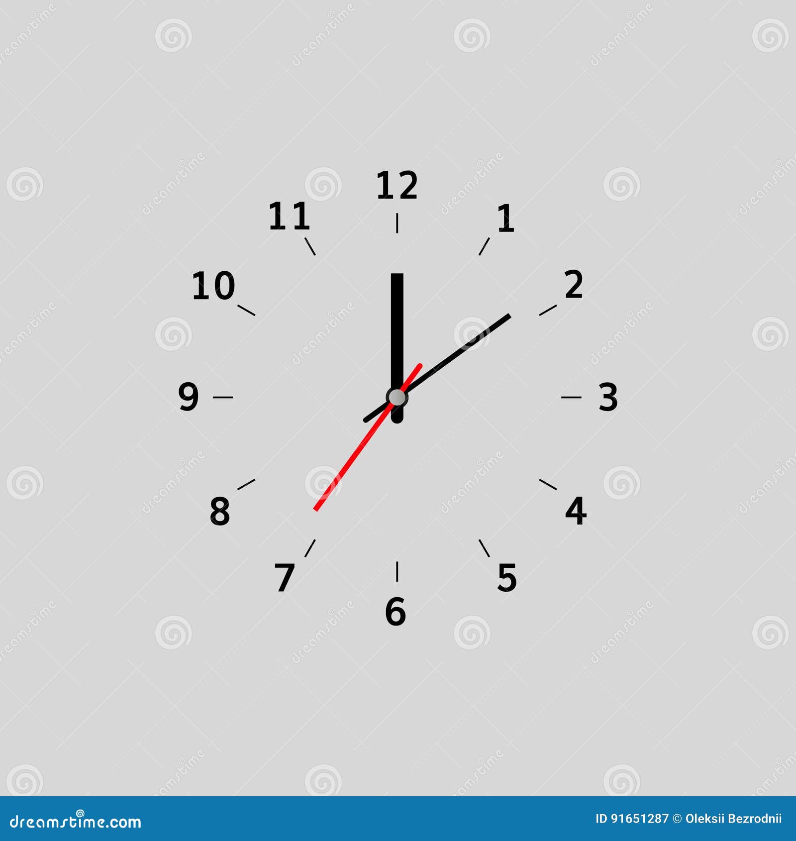 Diseño Moderno Del Vector Plano Del Reloj Ilustración del Vector ...