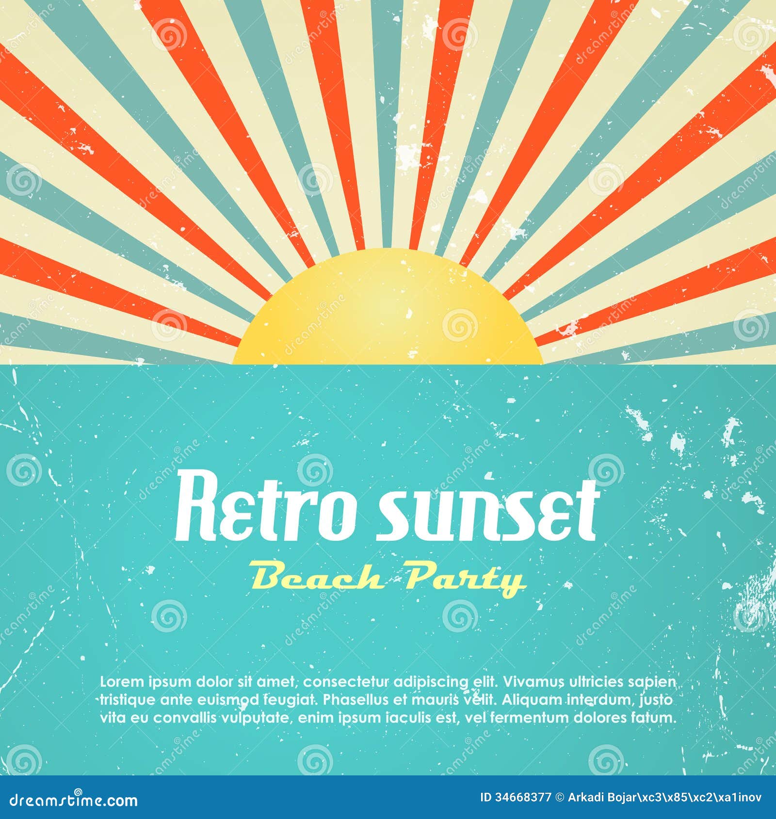 Diseño retro del cartel ilustración del vector. Ilustración de acortar ...