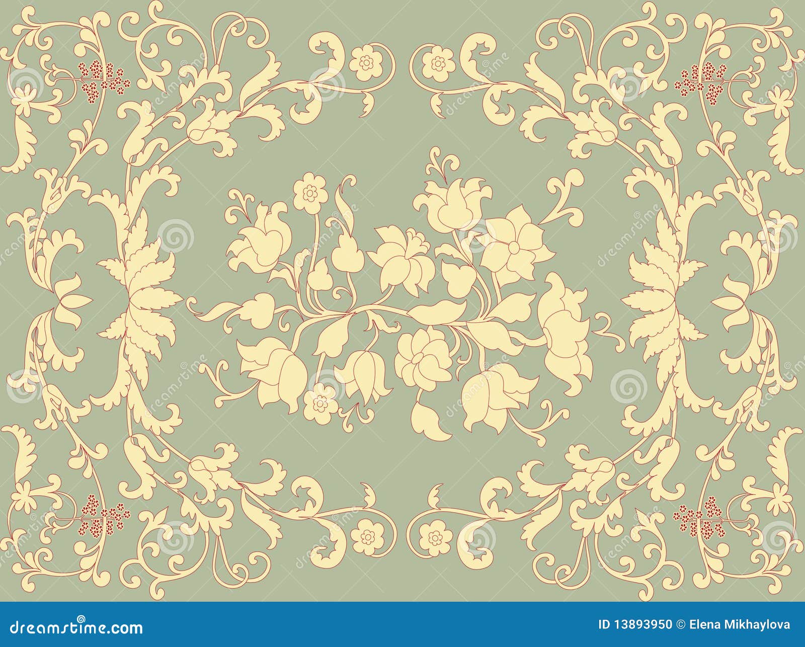 Diseño rococó ilustración del vector. Ilustración de victoriano - 13893950