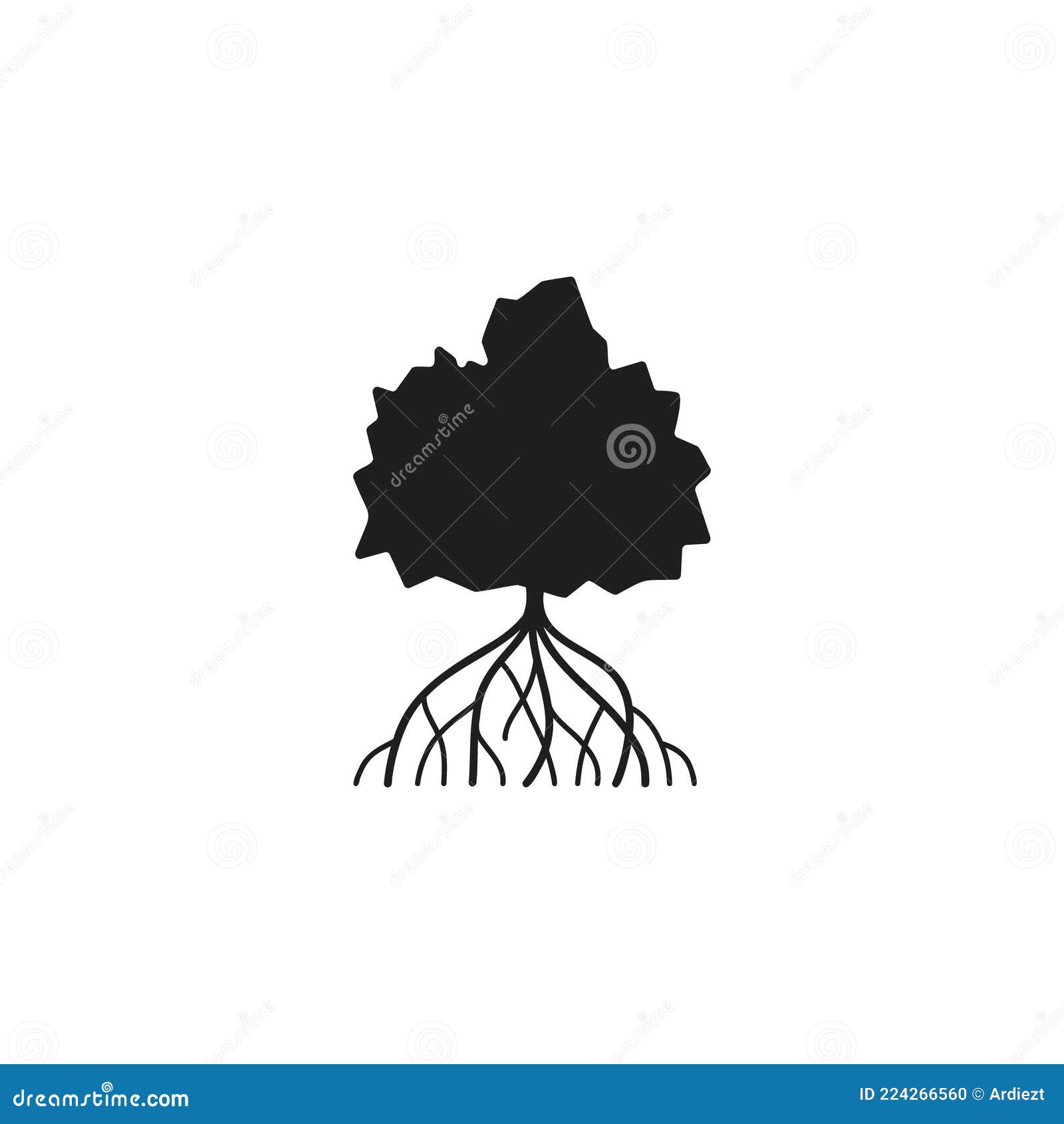 Diseño Vectorial Del Icono Del árbol De Mangle Ilustración del Vector ...
