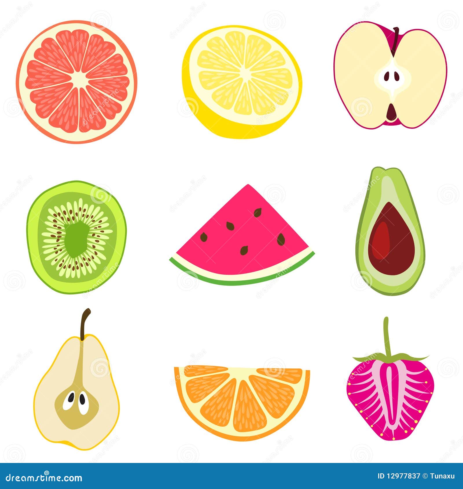 Diseños de la fruta ilustración del vector. Ilustración de delicioso ...