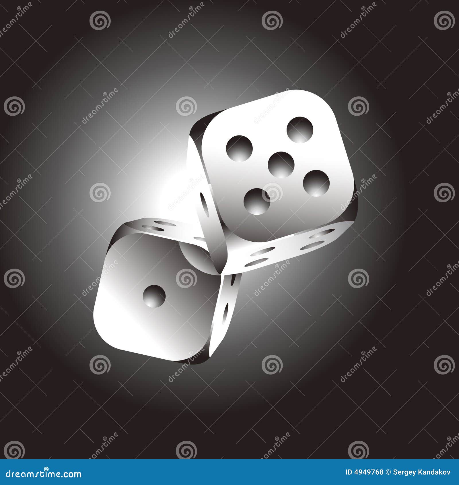Dise stock vector. Illustration of painting, play, gamble - 4949768