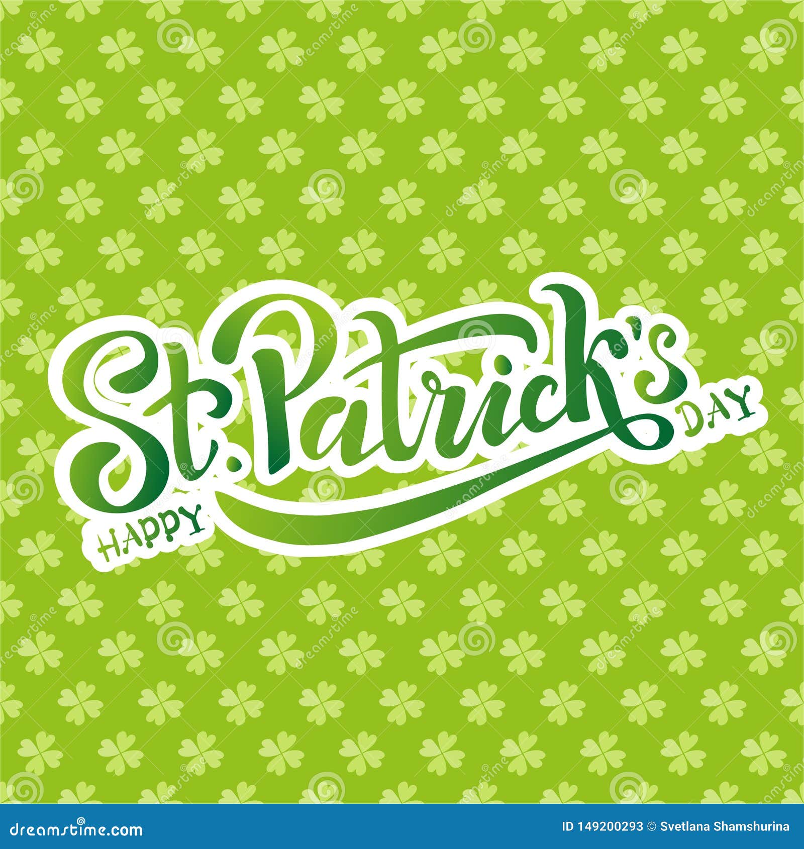Hand Sketched Irish Celebration Design Vector Illustration Of Happy