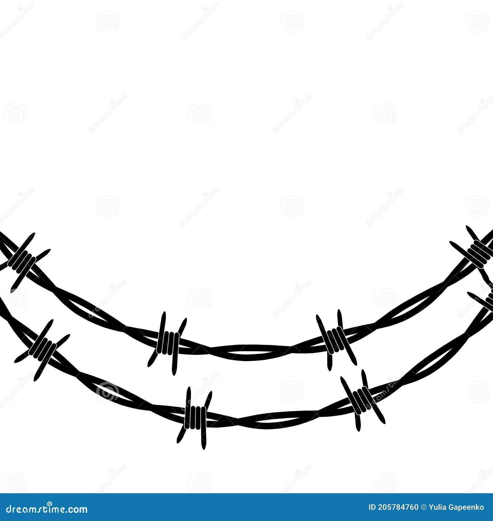 Ban Sign Of Barbed Wire. Prohibited Fences Cartoon Vector ...