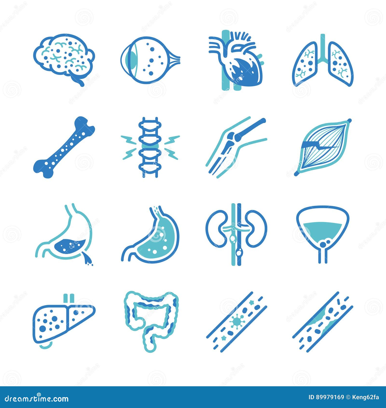 Disease icons set stock vector. Illustration of disease - 89979169