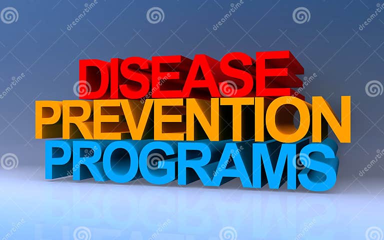 Disease Prevention Programs on Blue Stock Illustration - Illustration ...