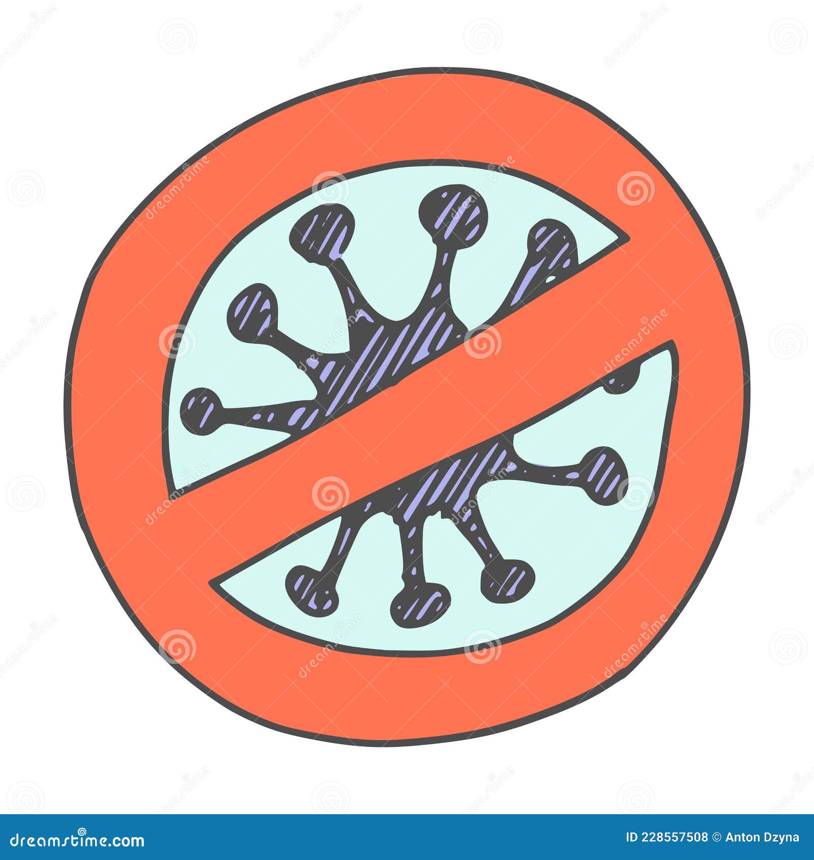 Disease Protection Virus Prohibition. Vector Stock Doodle Stock Vector ...