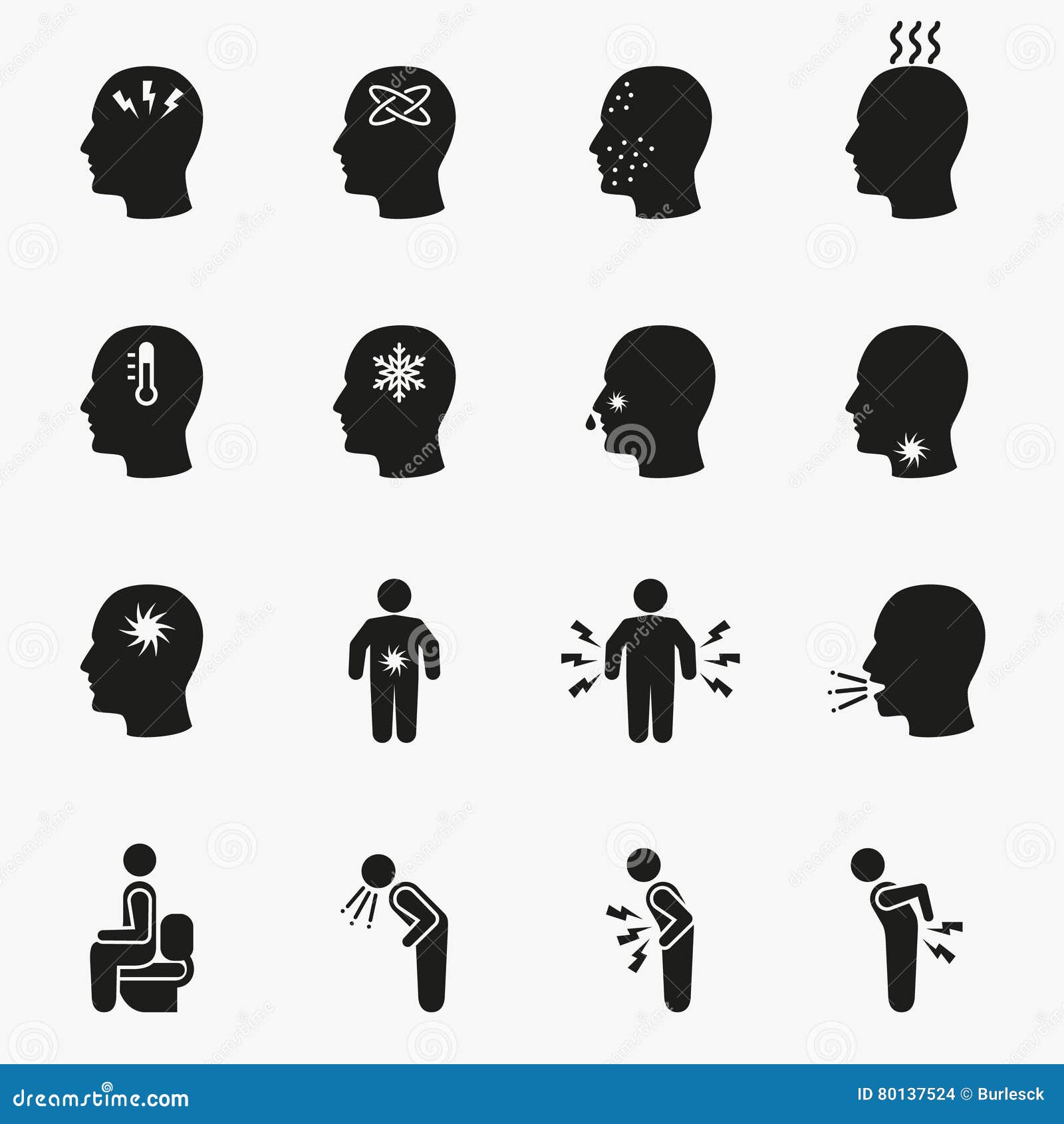 Sick Icons. People Vector Pictograms | CartoonDealer.com #73219799