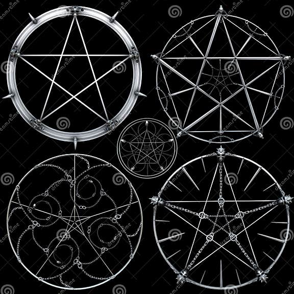 Disegni di Pentagram illustrazione di stock. Illustrazione di stelle ...
