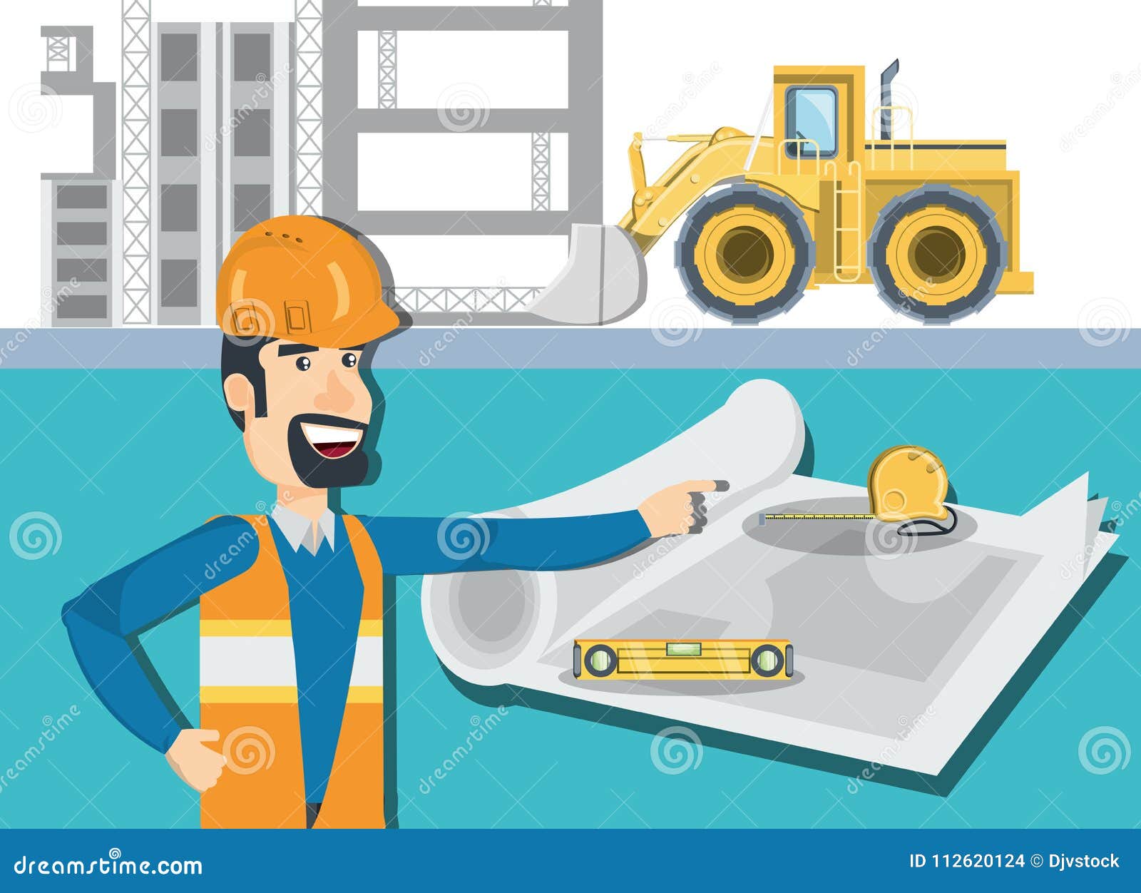 Disegno in costruzione illustrazione vettoriale. Illustrazione di ...