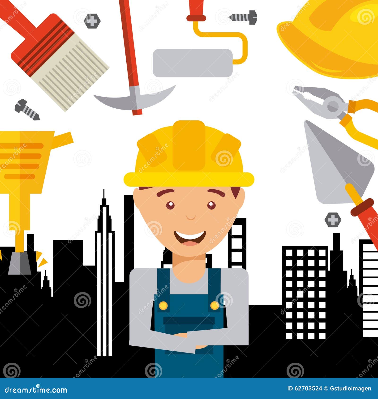 Disegno in costruzione illustrazione vettoriale. Illustrazione di ...