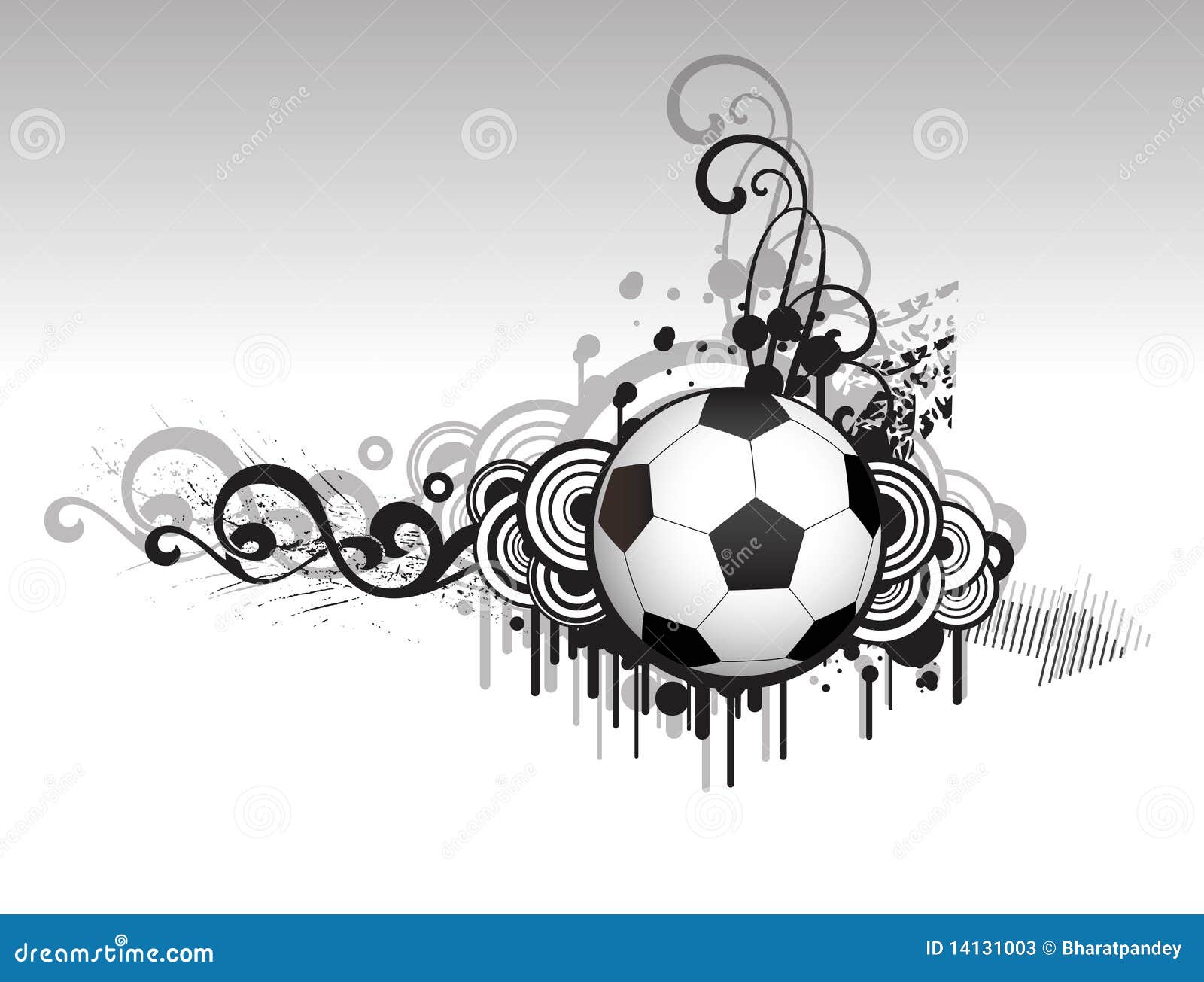 Disegno Creativo Di Gioco Del Calcio Astratto Illustrazione Vettoriale ...