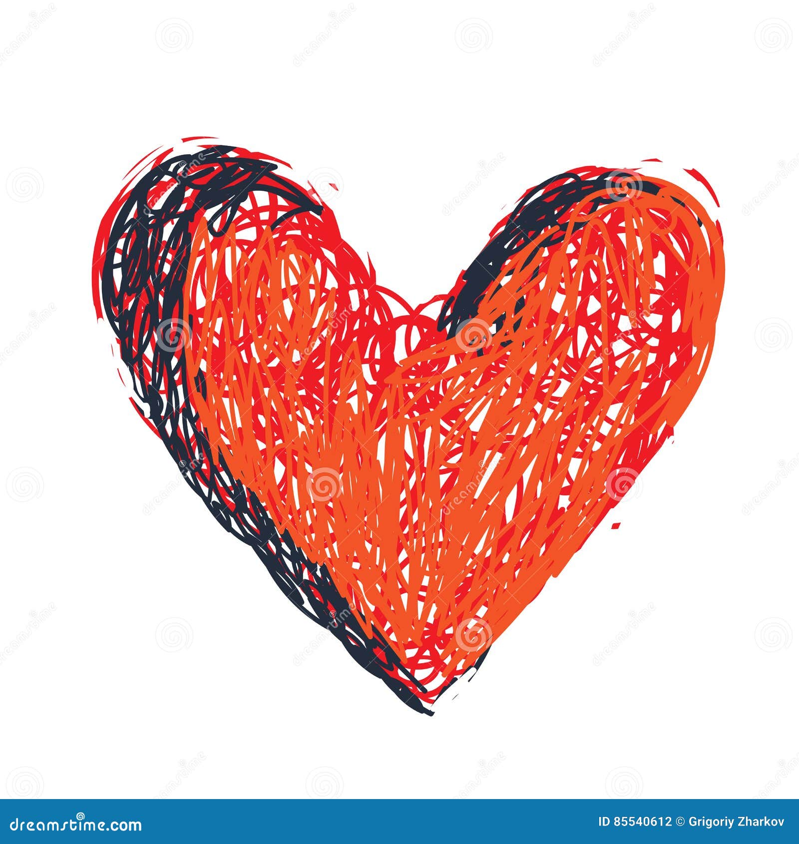 Disegno del cuore illustrazione di stock. Illustrazione di figura ...