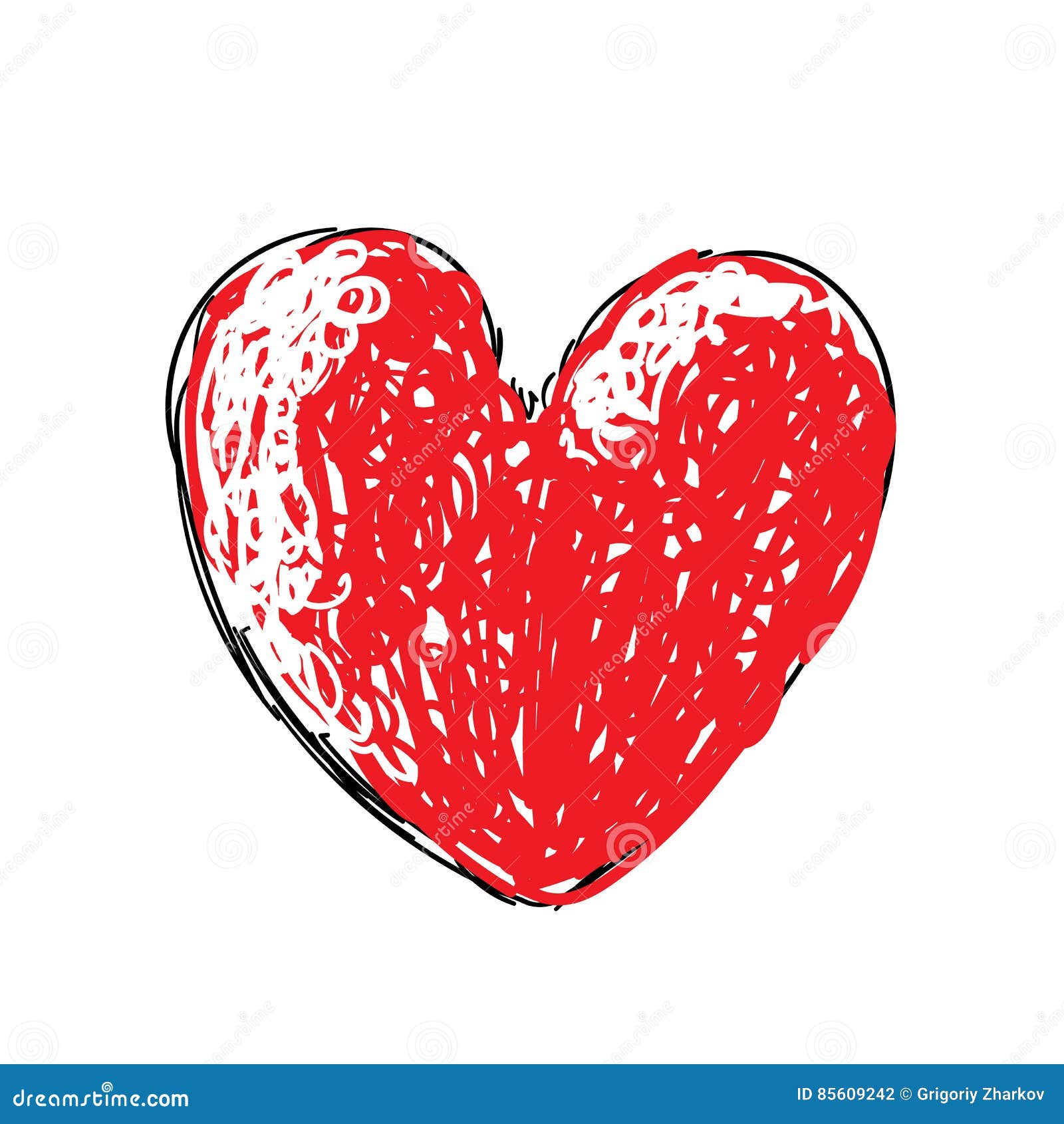 Disegno del cuore illustrazione di stock. Illustrazione di festa - 85609242