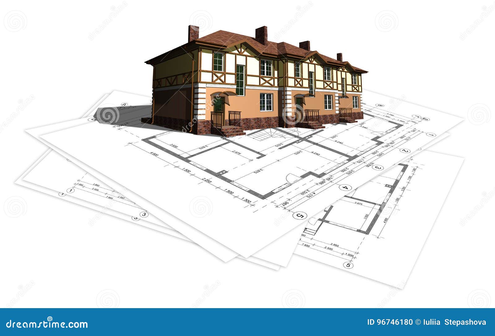 Disegno Del Layout Di Progetto Della Casa Illustrazione di Stock ...