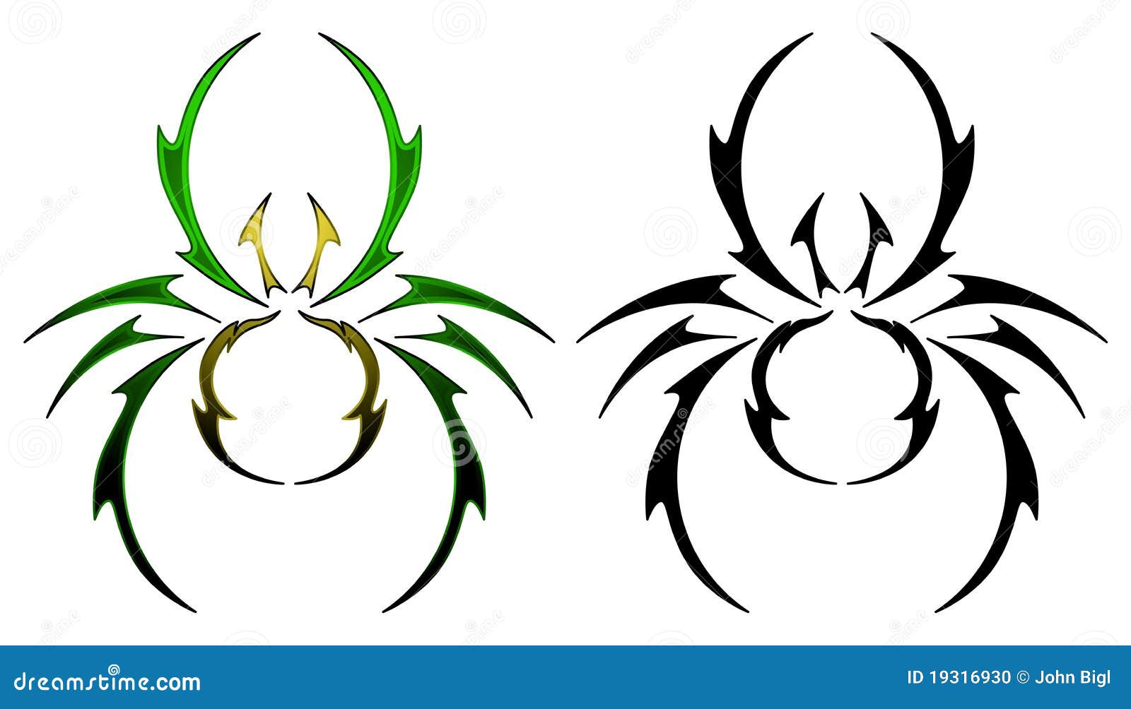 Disegno Del Tatuaggio Del Ragno Illustrazione Vettoriale ...