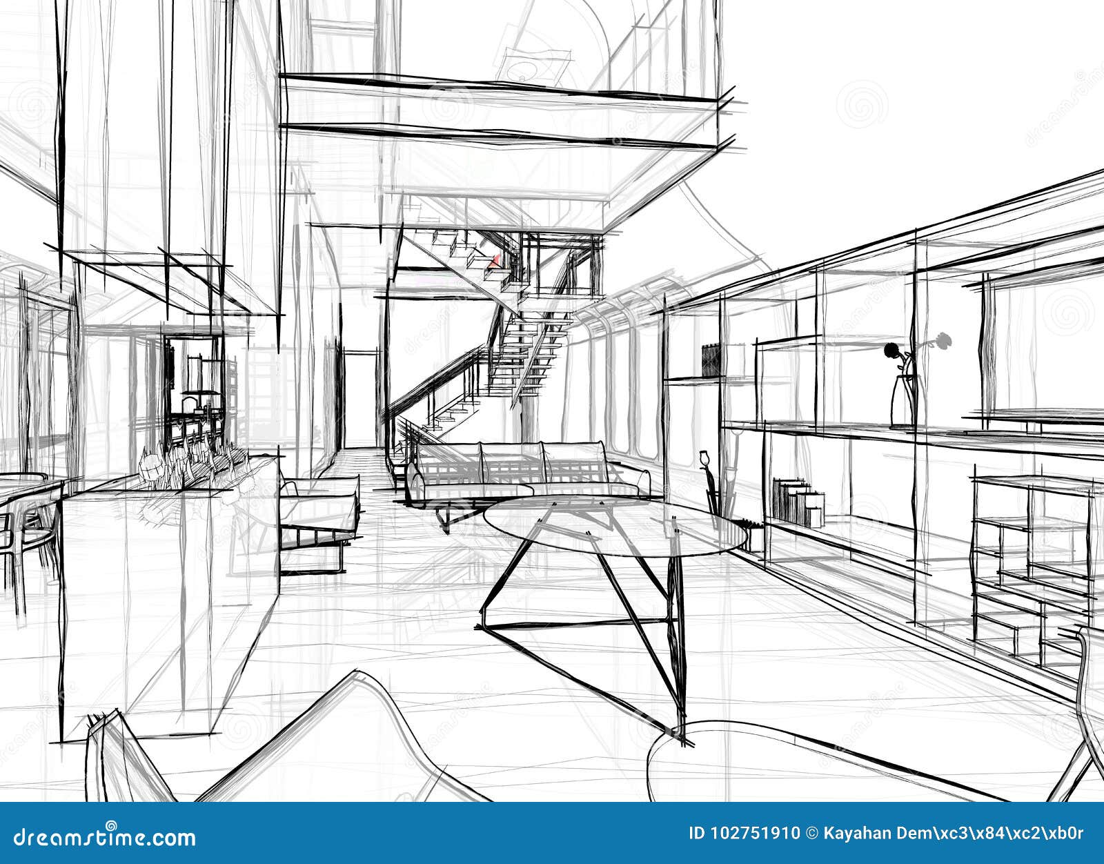 Disegno Di Schizzo Architettonico Illustrazione Vettoriale ...