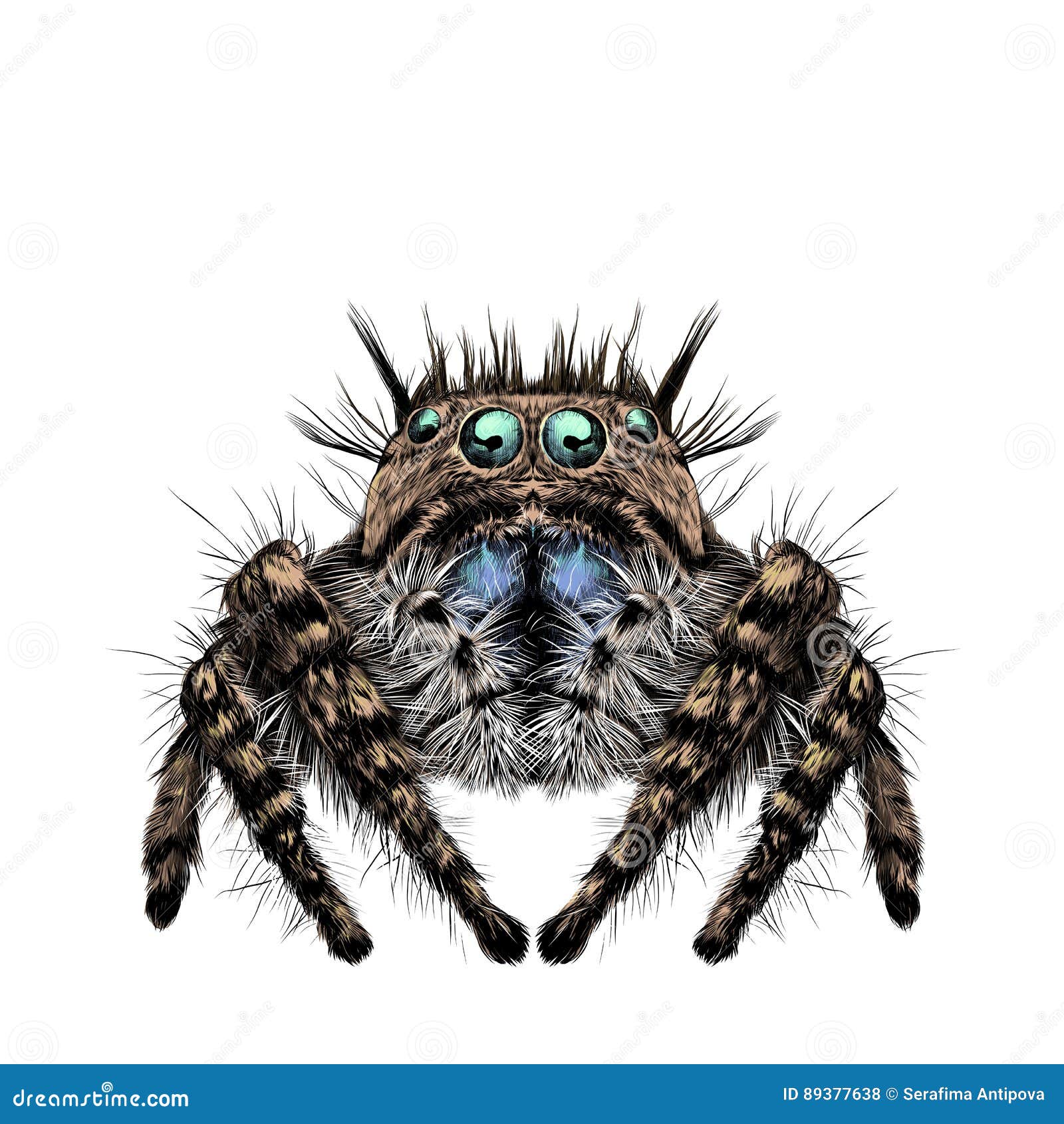 Disegno Di Schizzo Del Ragno Illustrazione di Stock - Illustrazione di ...