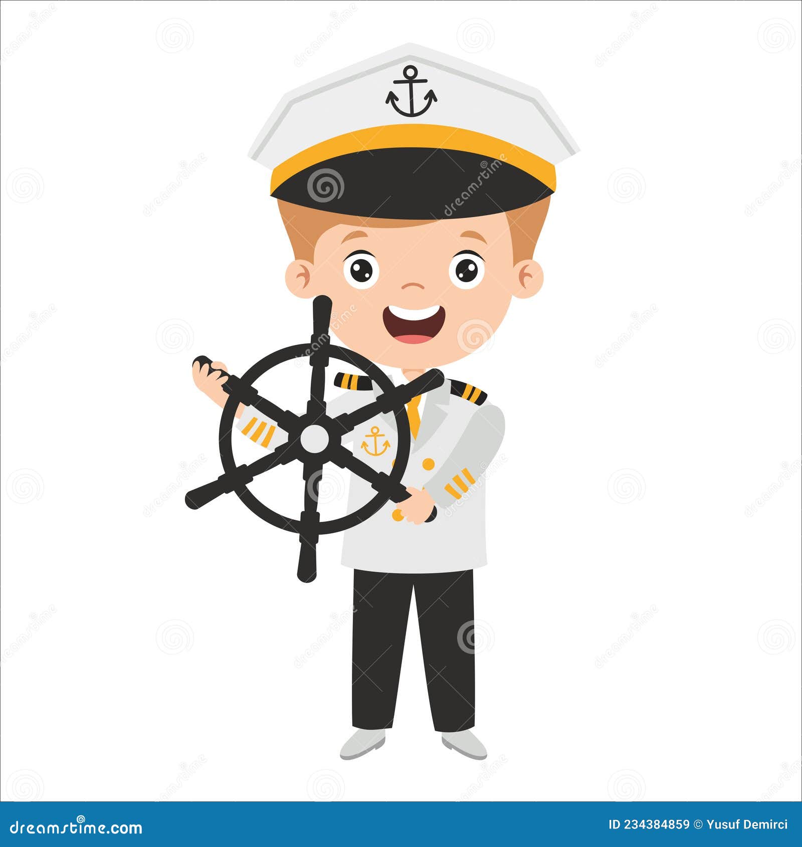 Disegno di un capitano illustrazione vettoriale. Illustrazione di ...