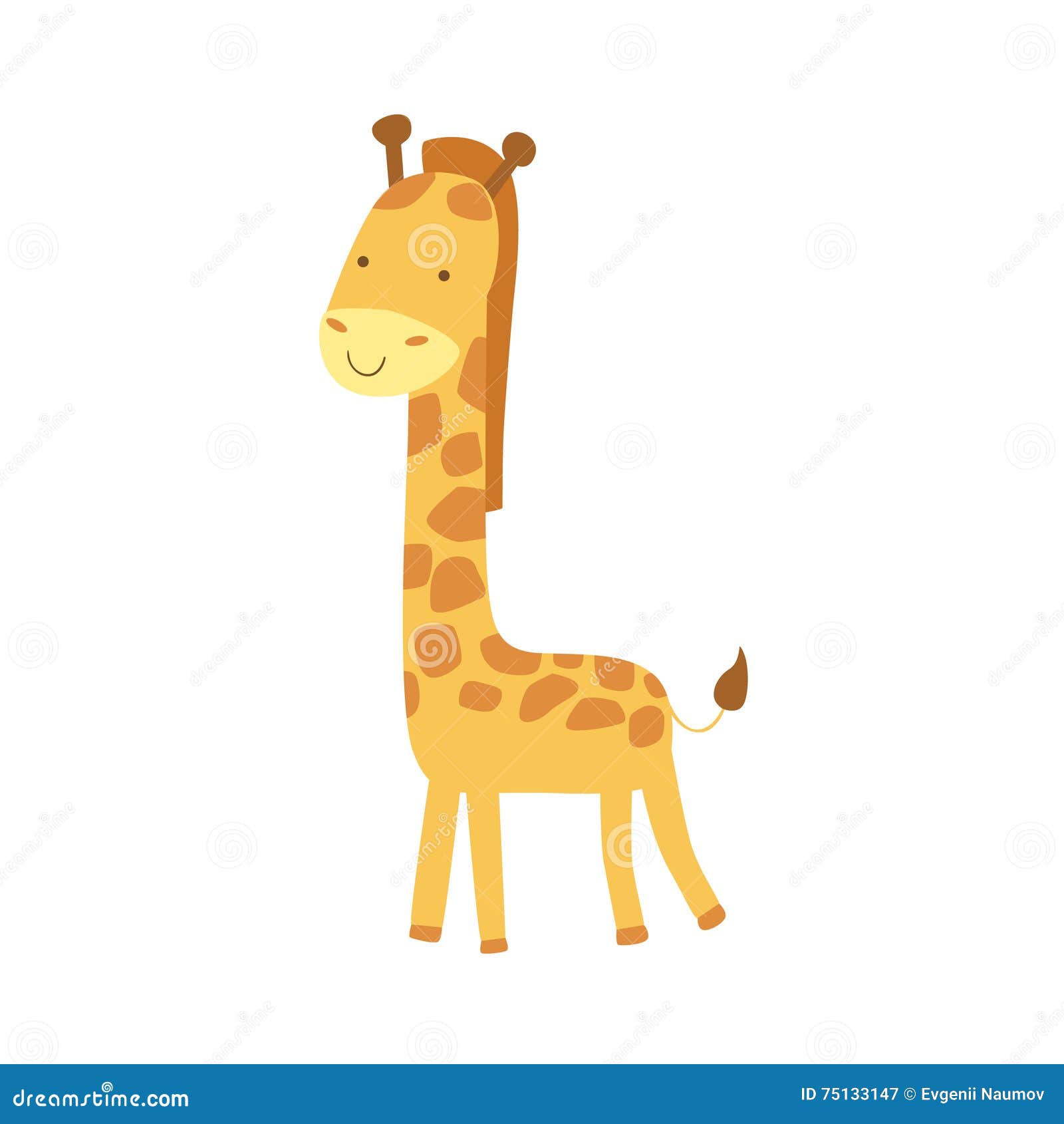 Disegno Puerile Stilizzato Della Giraffa Illustrazione Vettoriale ...