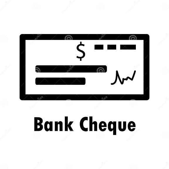 Diseño De Icono De Cheque Bancario Ilustración del Vector - Ilustración de firma, sencillo ...