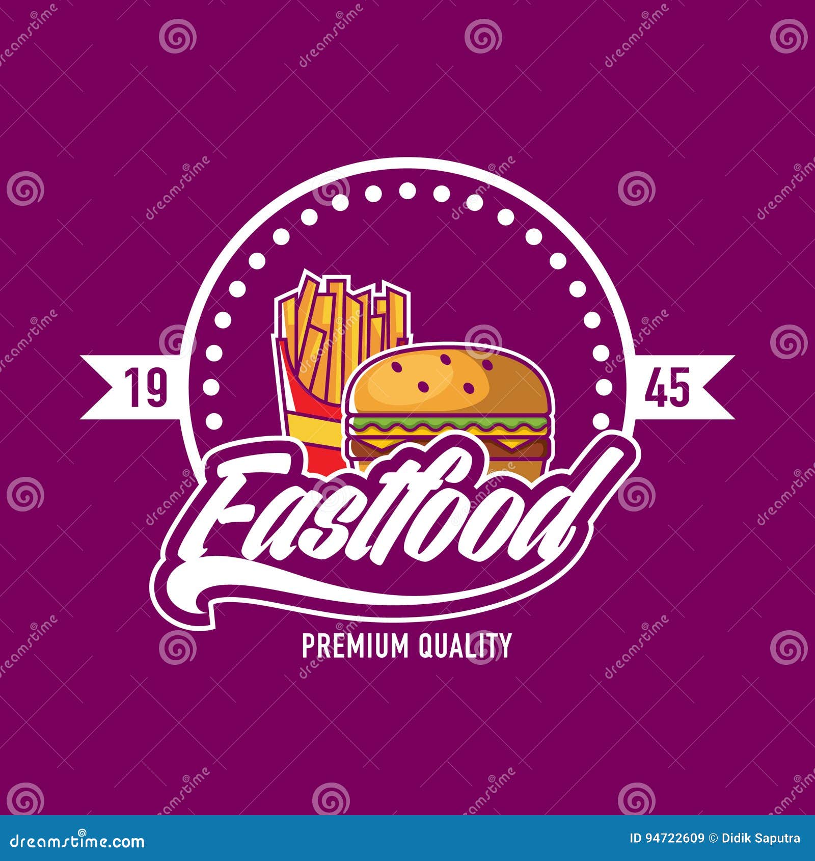 Diseño Del Logotipo De La Comida Rápida Ilustración del Vector - Ilustración de cena, modelo ...