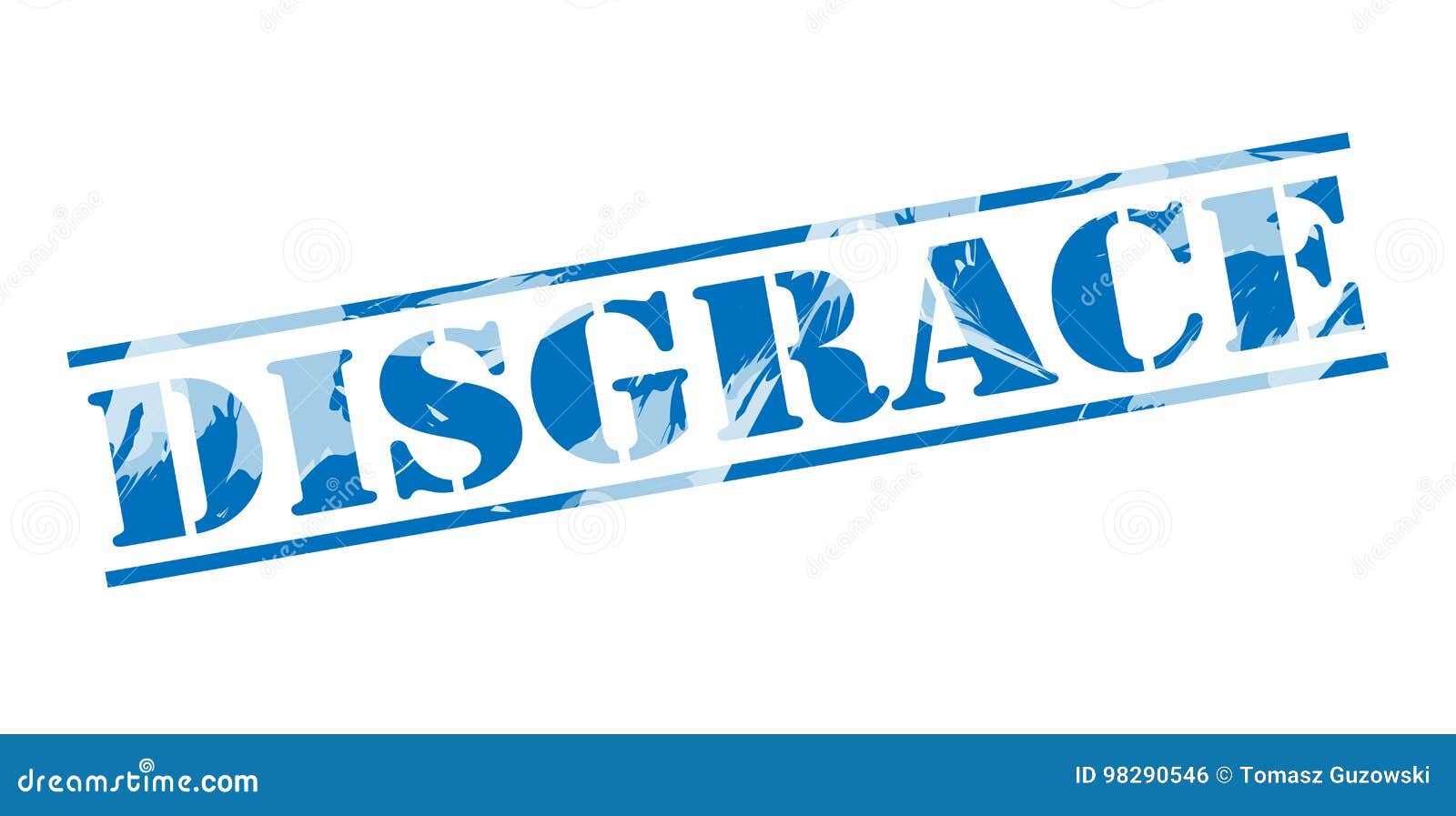 Disgrace blue stamp stock illustration. Illustration of grungy - 98290546