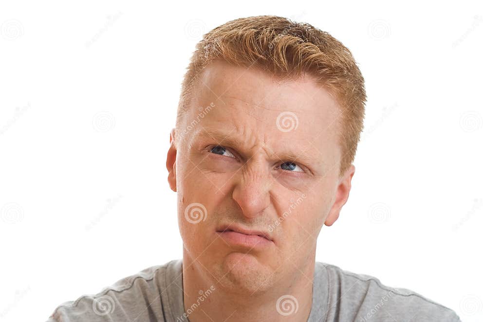 Disgruntled man stock photo. Image of attractive, head - 5991388