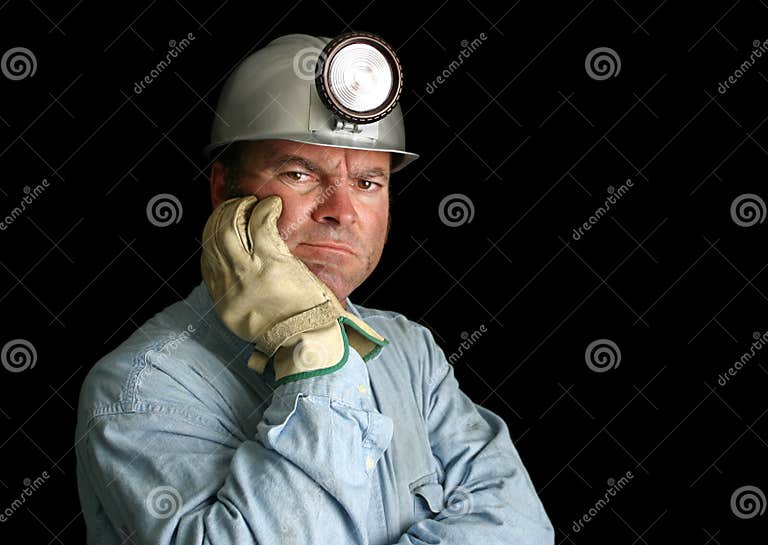 Disgruntled Mine Worker stock photo. Image of blue, black - 490042