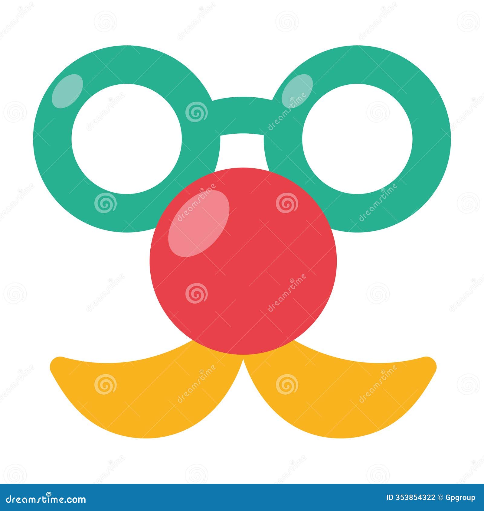 Disguise Mask Glasses and Mustache Stock Illustration - Illustration of ...