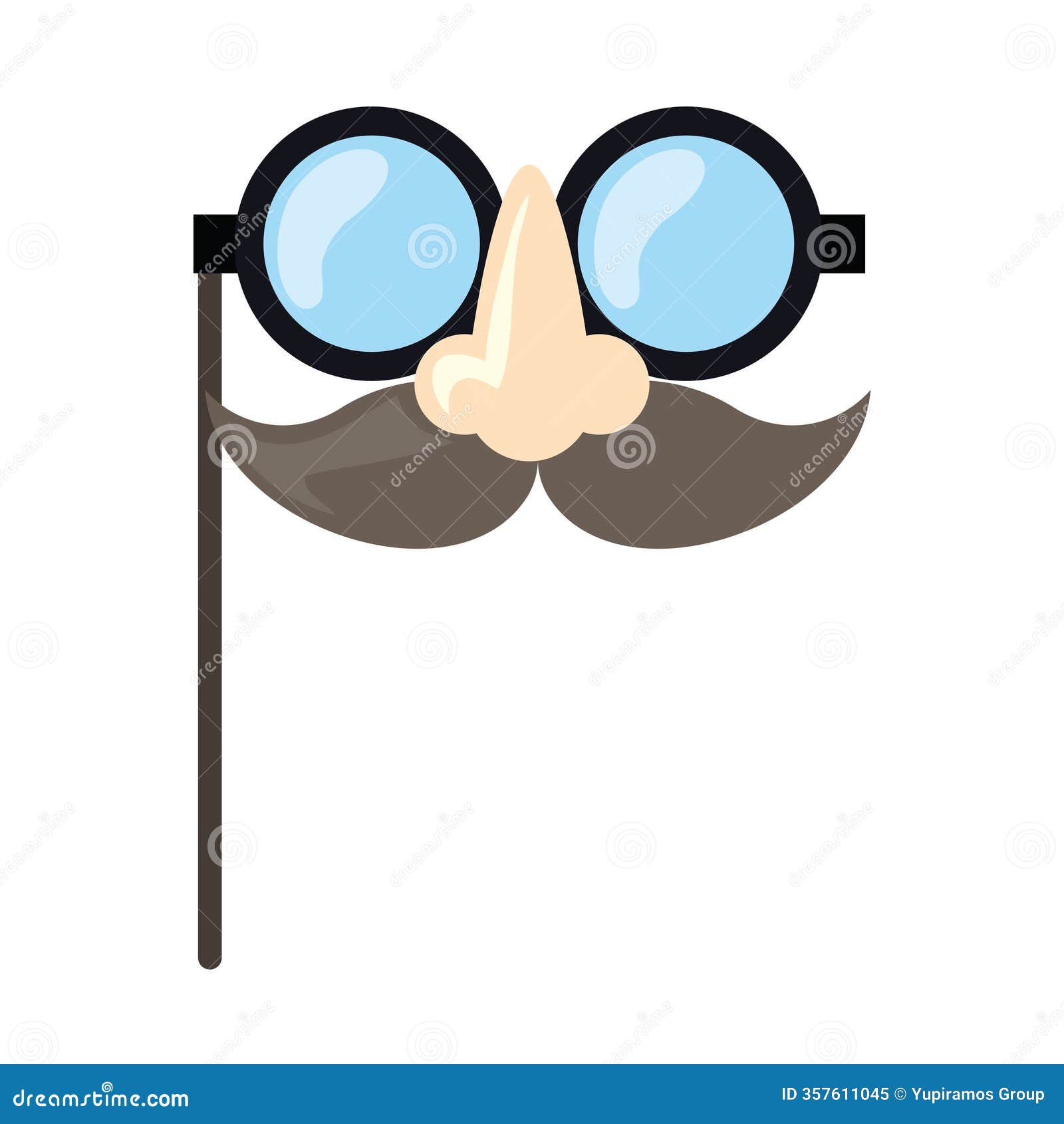 Disguise Mask, Glasses, Nose, Eyebrows, Mustache And Beard. Vector ...