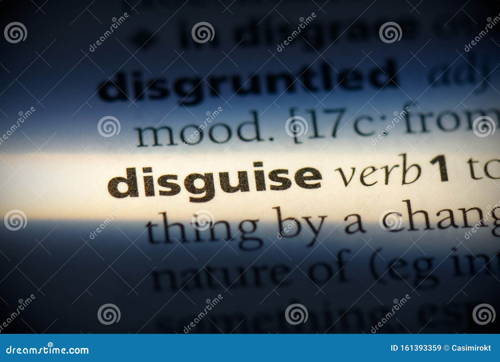Disguise stock image. Image of book, macro, language - 161393359