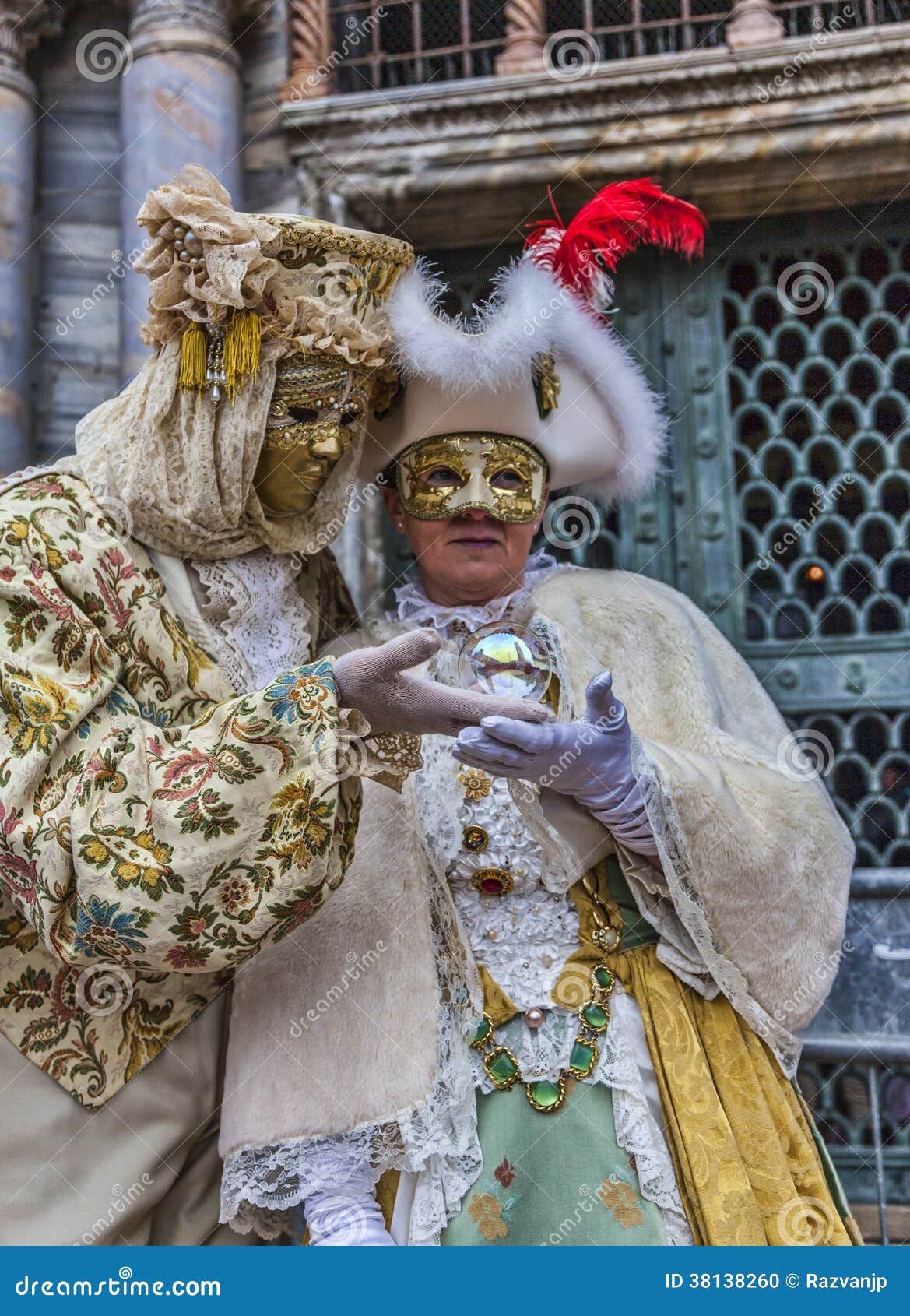 Disguised Couple with Magic Ball Editorial Image - Image of square ...