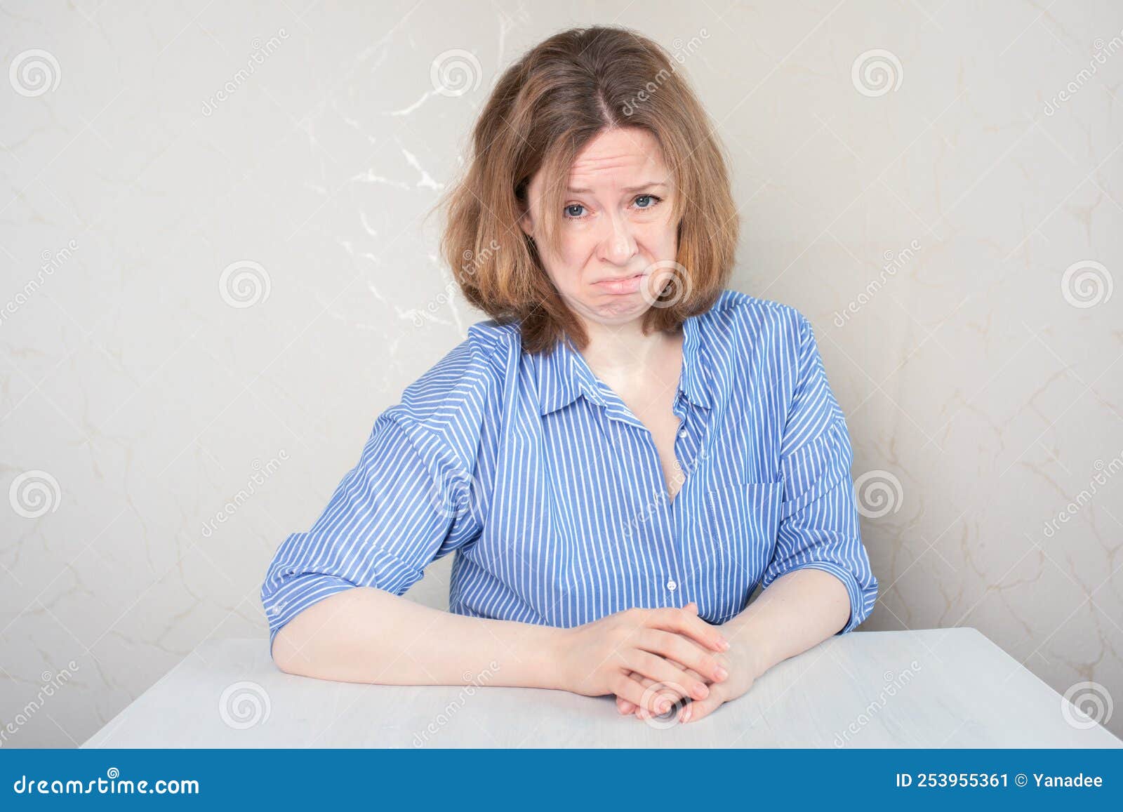 Man Disgust, Abomination, FU, Auch Emotion. Vertical View Of Bearded ...