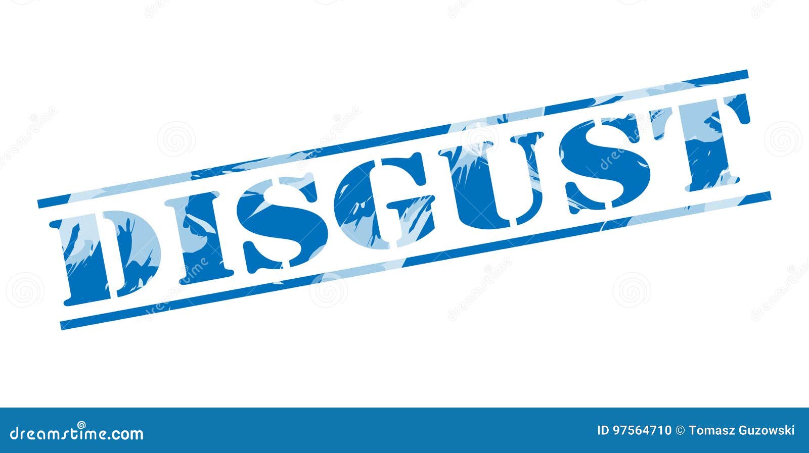 Disgust blue stamp stock illustration. Illustration of sticker - 97564710