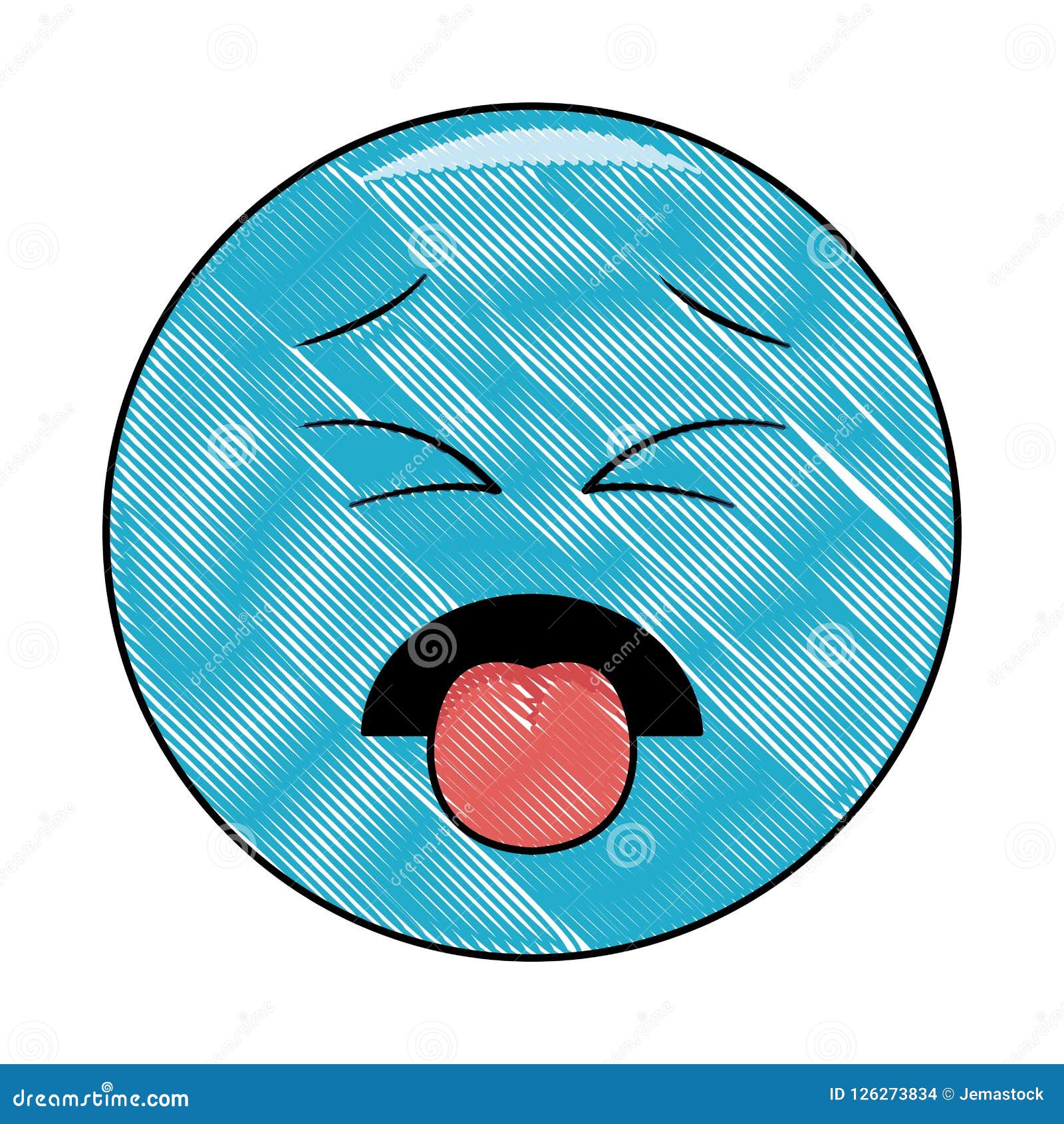 Disgust Chat Emoticon Scribble Stock Vector - Illustration of disgust ...
