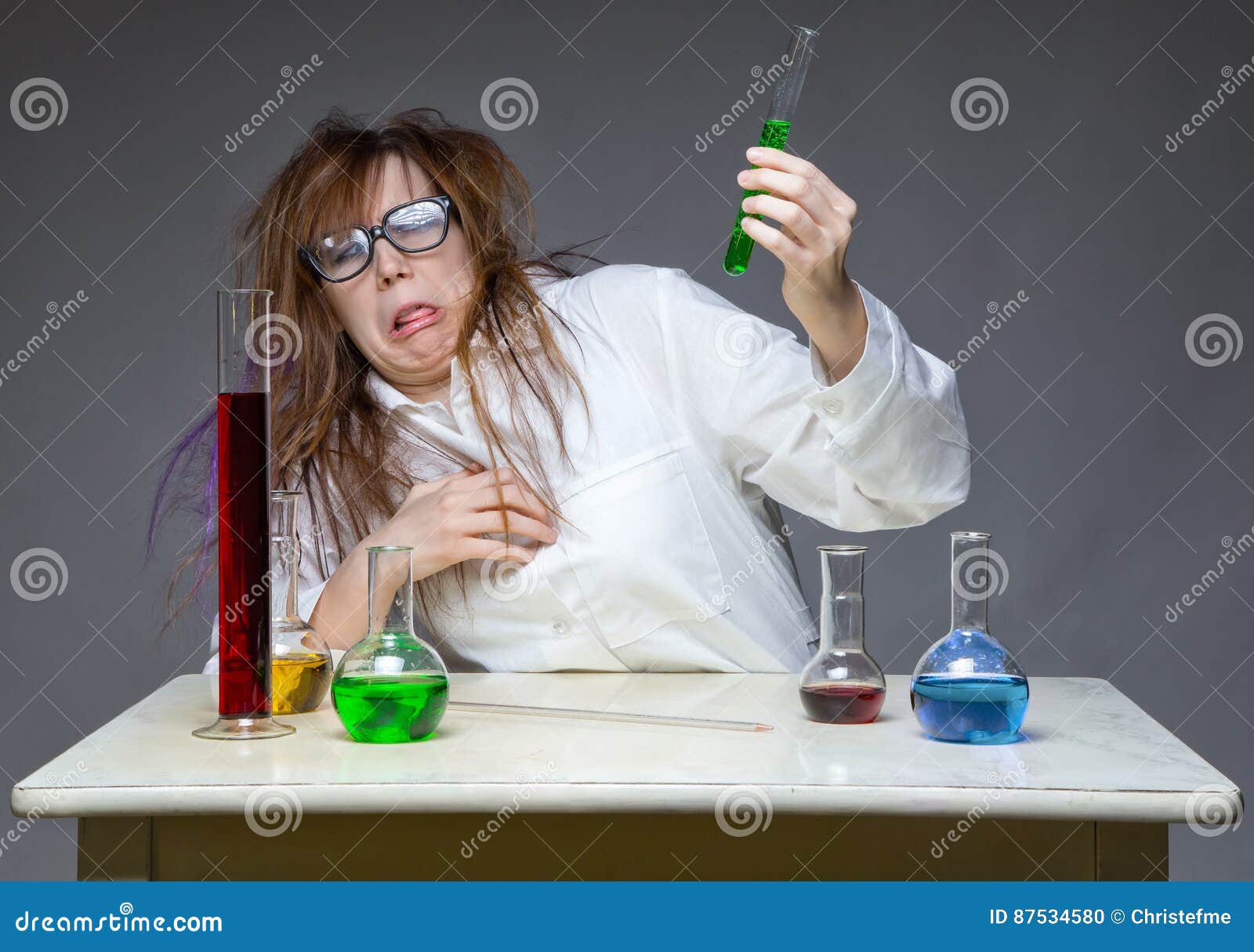 Disgust And Shaggy Scientist In Lab Stock Photo | CartoonDealer.com ...