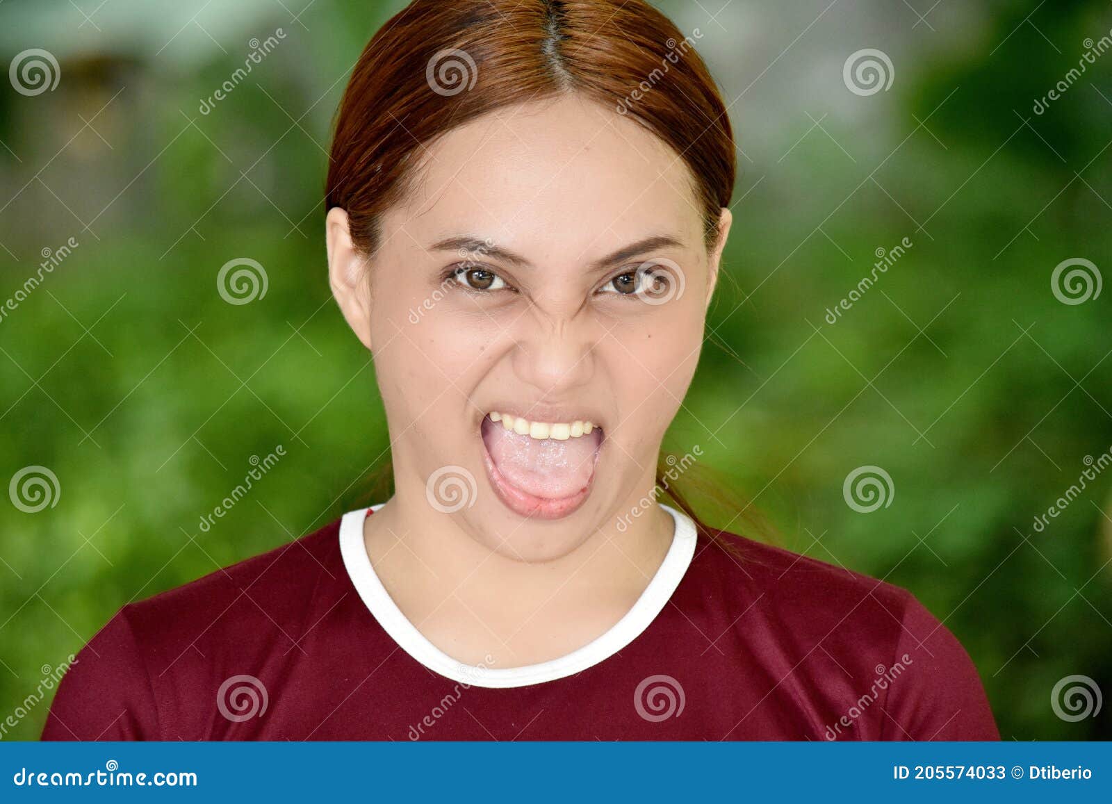 A Disgusted Beautiful Filipina Female Stock Image - Image of filipino ...