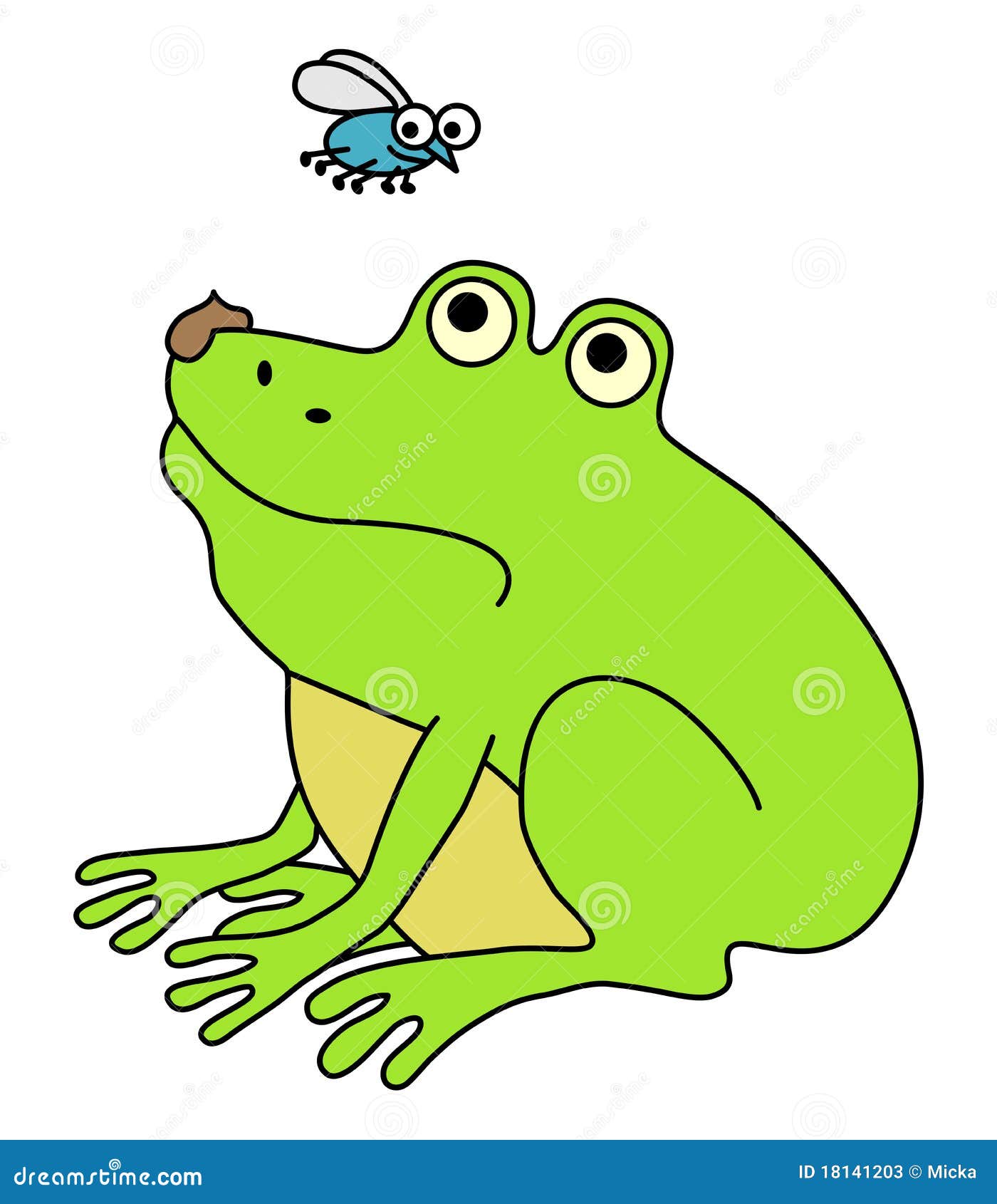 Disgusted frog stock vector. Illustration of eyes, cartoon - 18141203