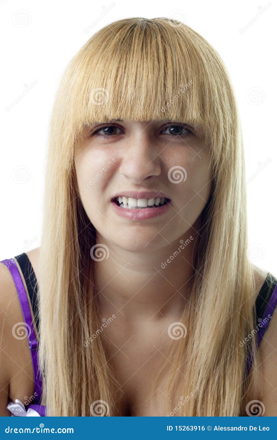 Disgusted Girl stock photo. Image of brown, space, caucasian - 15263916