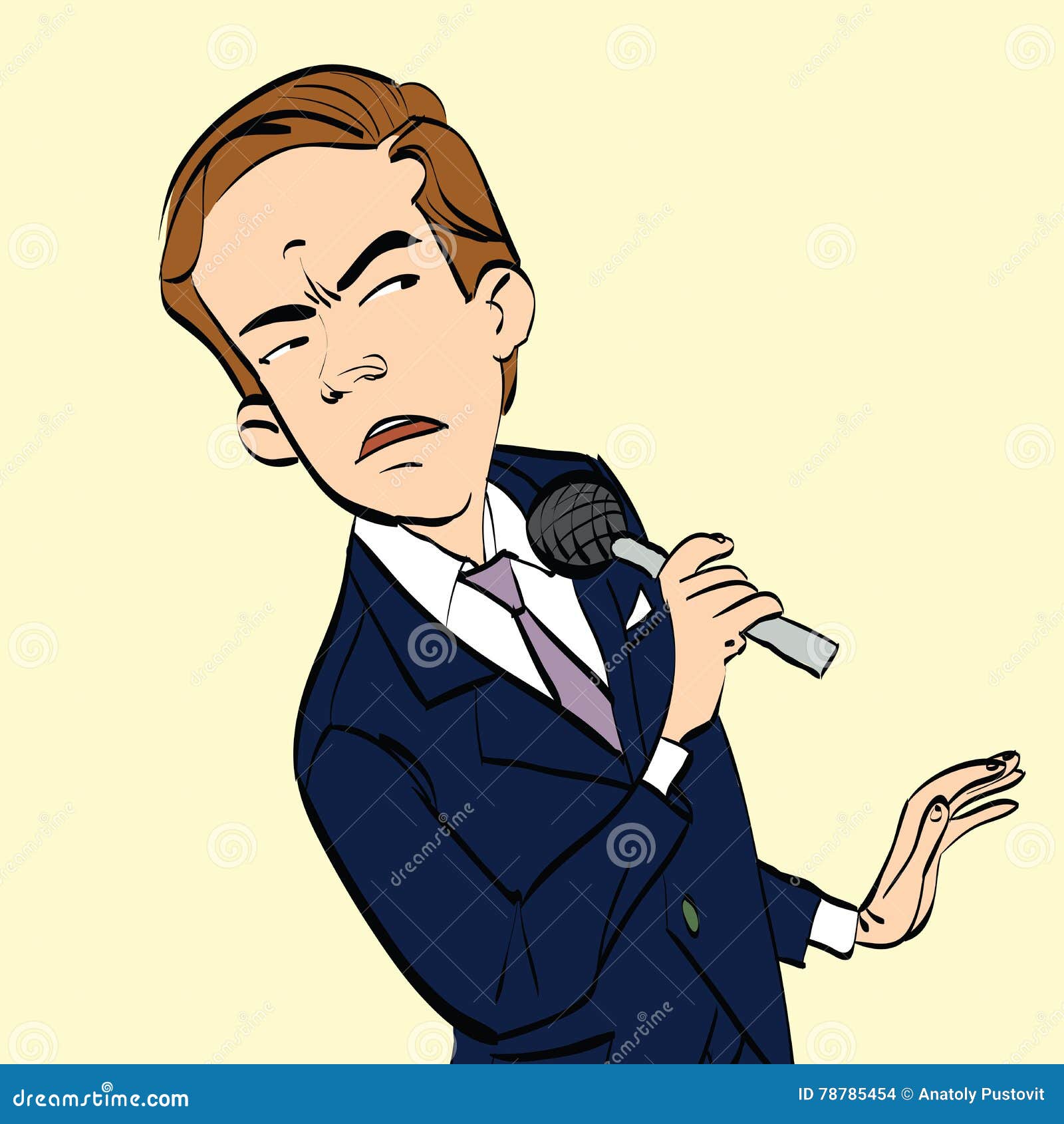 Disgusted Journalist during the Interview Stock Vector - Illustration ...
