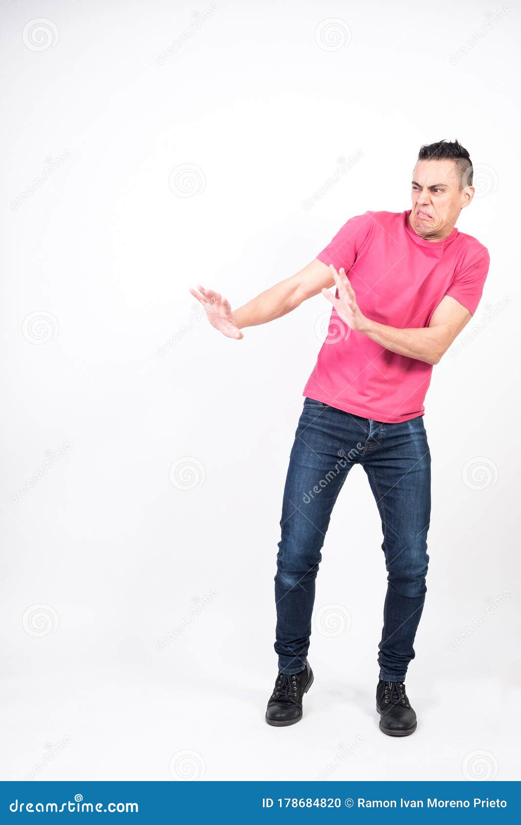Disgusted man stock photo. Image of rejection, casual - 178684820