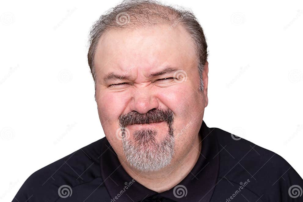 Disgusted Man Pulling a Disdainful Expression Stock Image - Image of ...