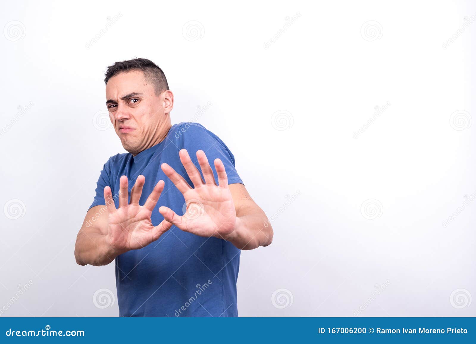 Disgusted man stock photo. Image of copy, isolated, single - 167006200