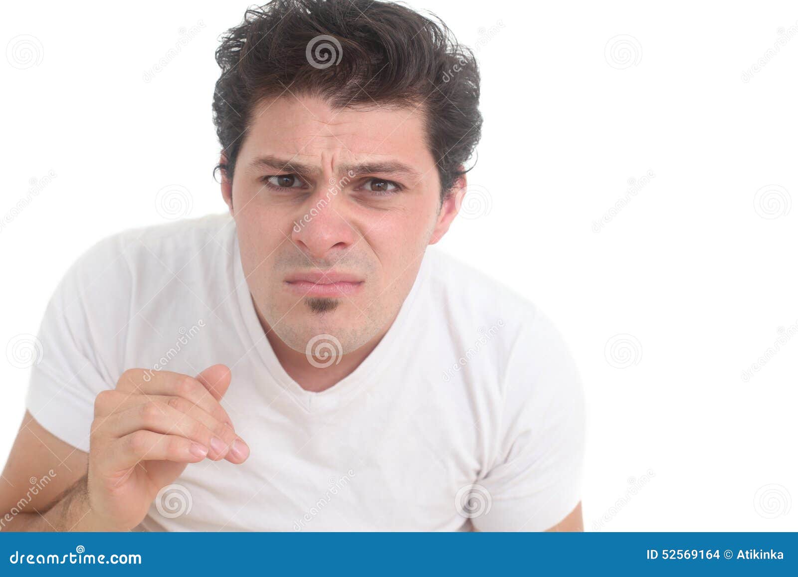 Disgusted man s portrait stock photo. Image of looking - 52569164